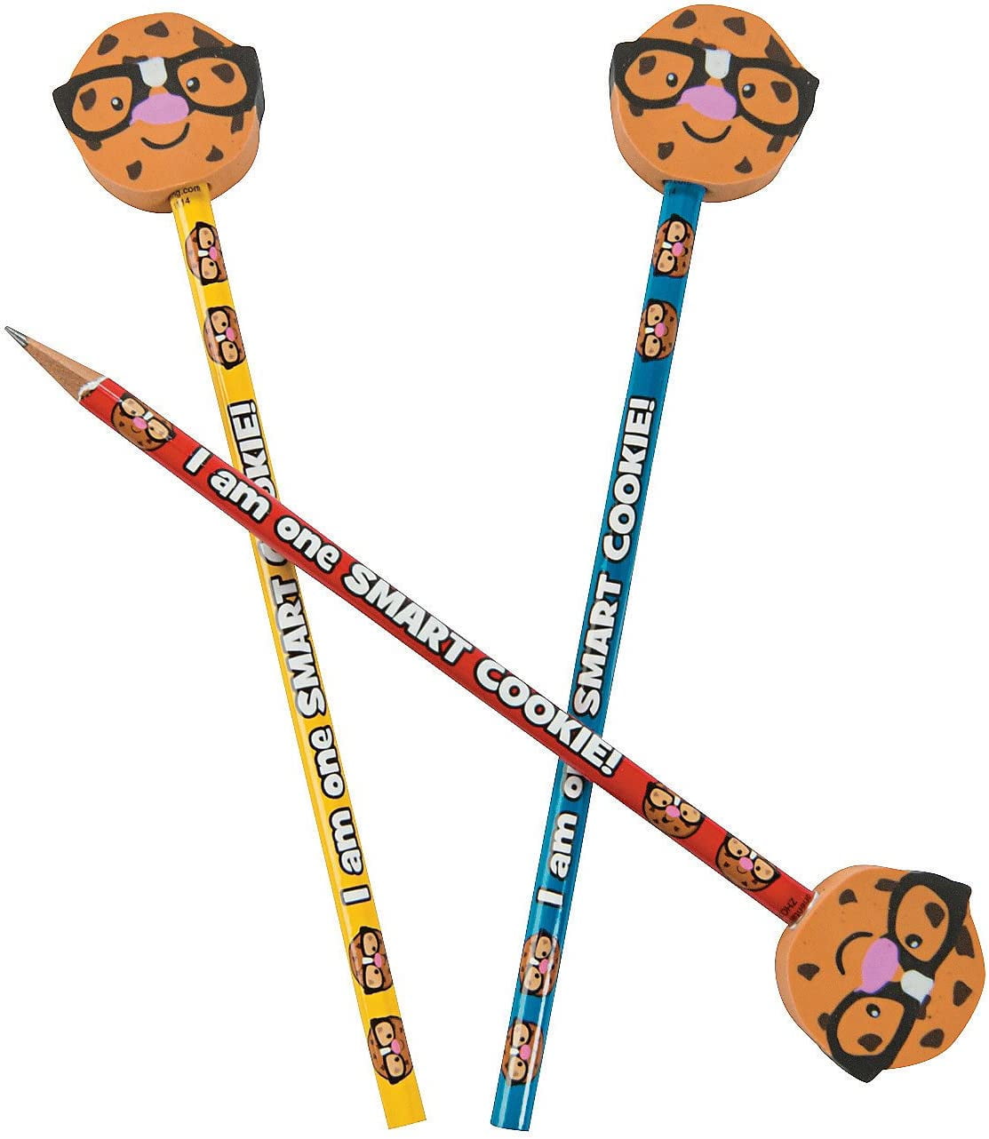 Smart Cookie Pencil with Cookie Topper - Stationery - 12 Pieces ...
