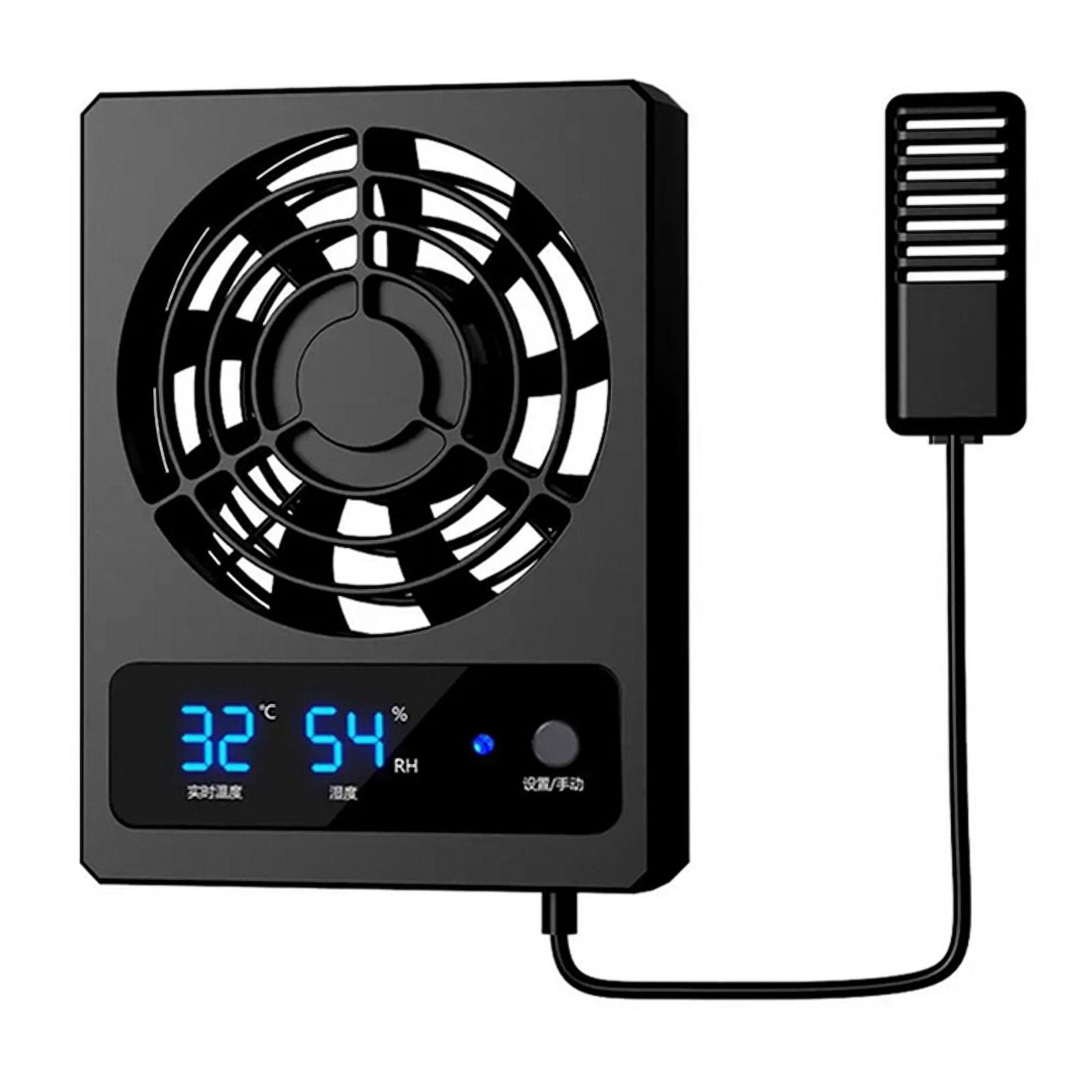 Smart Cooling Fan for Reptile Tank with LED Display Strong Wind ...