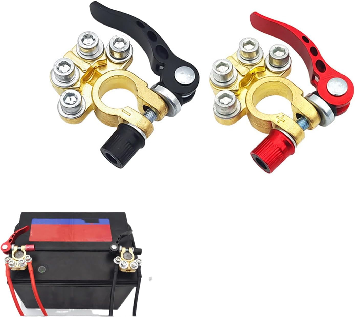 Smart Copper Battery Clamps On/Off, Secure Connection Battery Clamps ...
