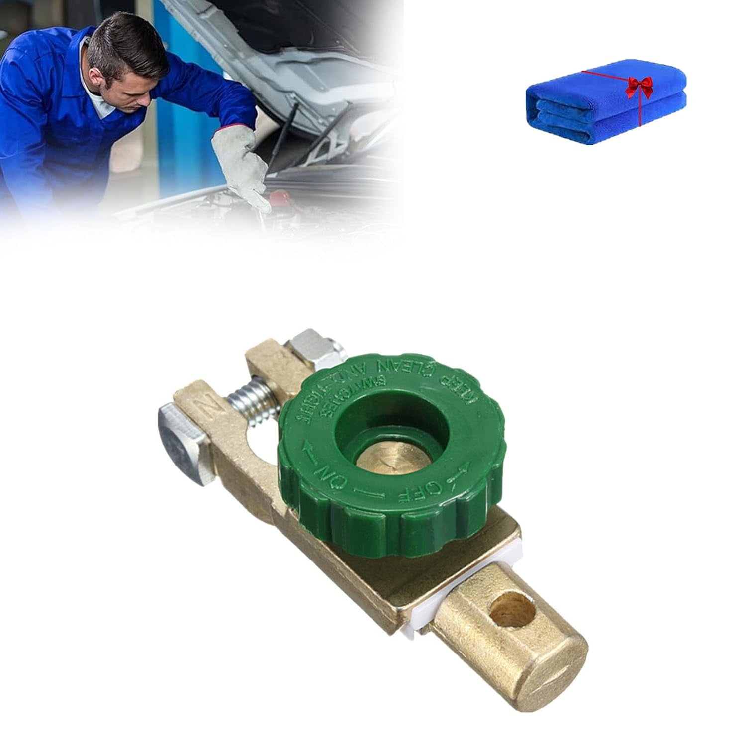 Smart Copper Battery Clamps On/Off, Top Post Battery Lock Out ...