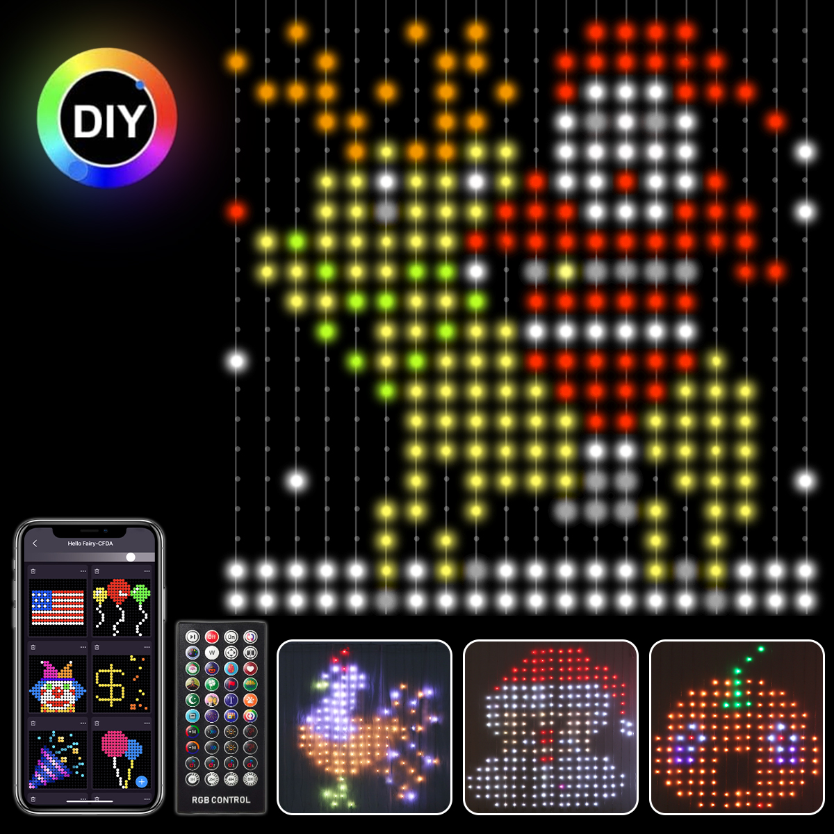 66ft Rope Lights Outdoor Waterproof LED Remote Control Rope Lights ...