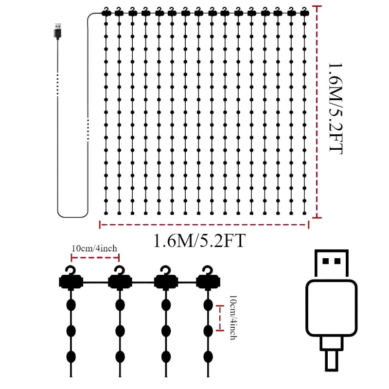 Smart Curtain Lights Smart LED Color Changing Wall Lights Dynamic DlY ...