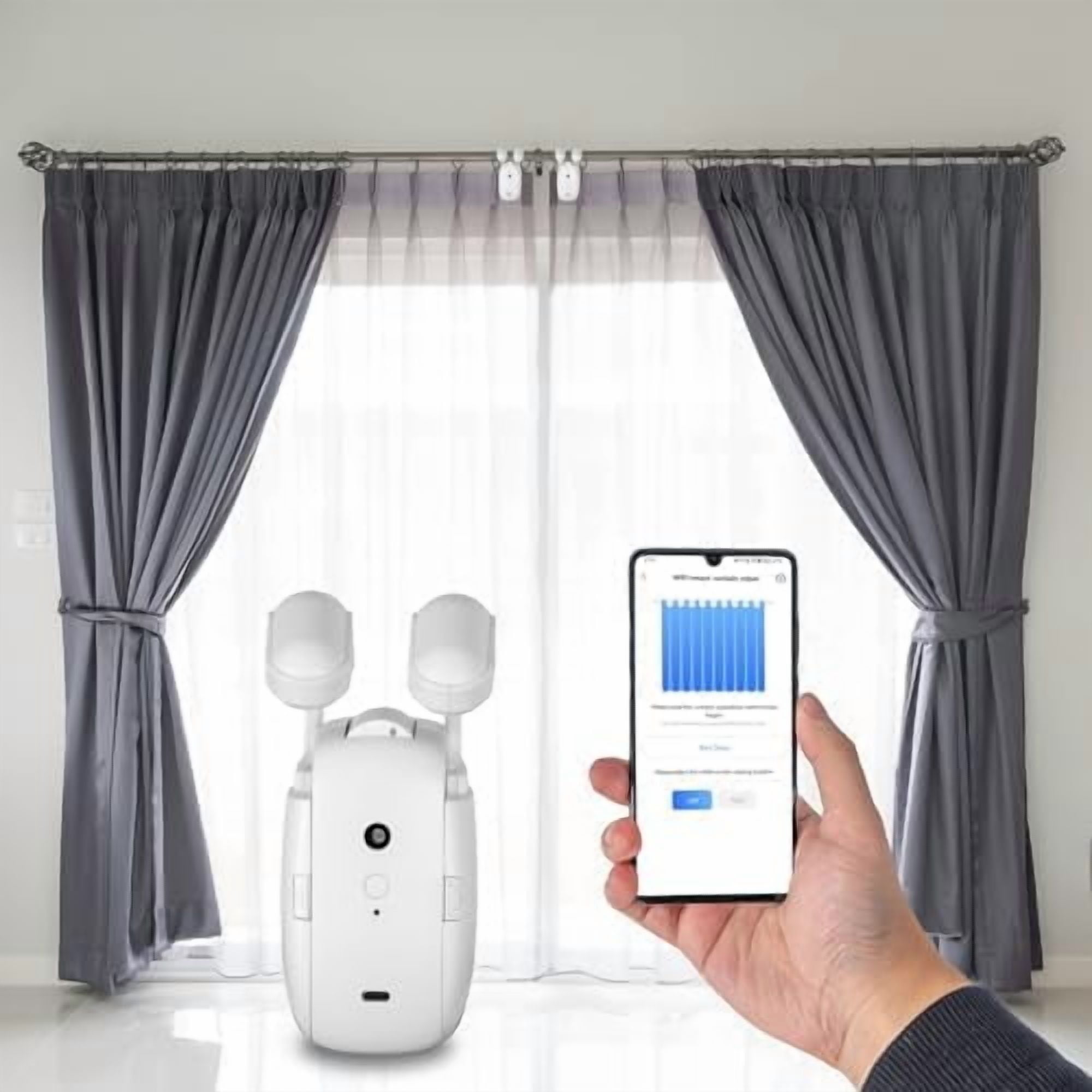Smart Curtain Openers with Remote Control - High-Performance Motor for ...