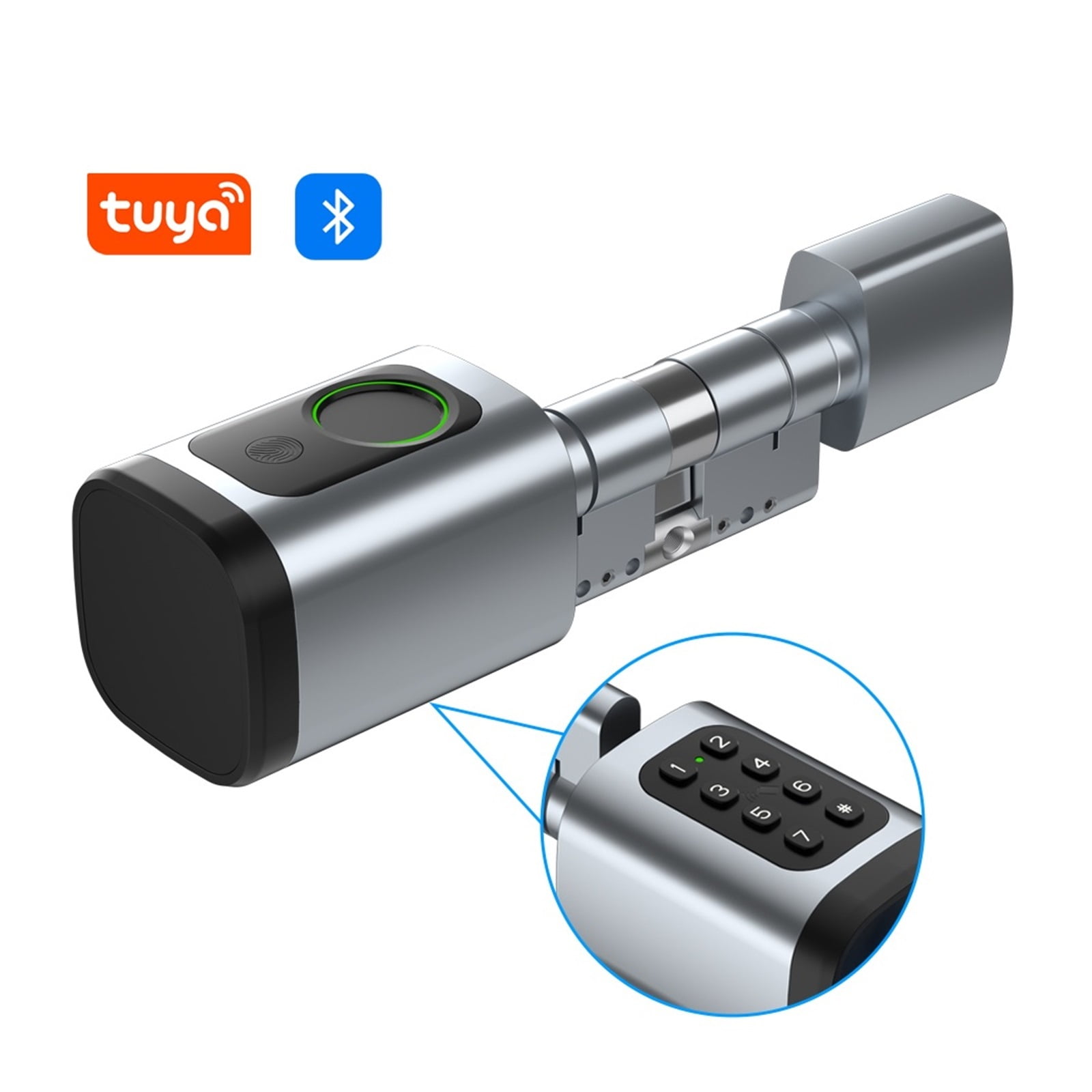 Smart Cylinder Lock Smartlife Keyless Card Code Fingerprint Mechanical ...