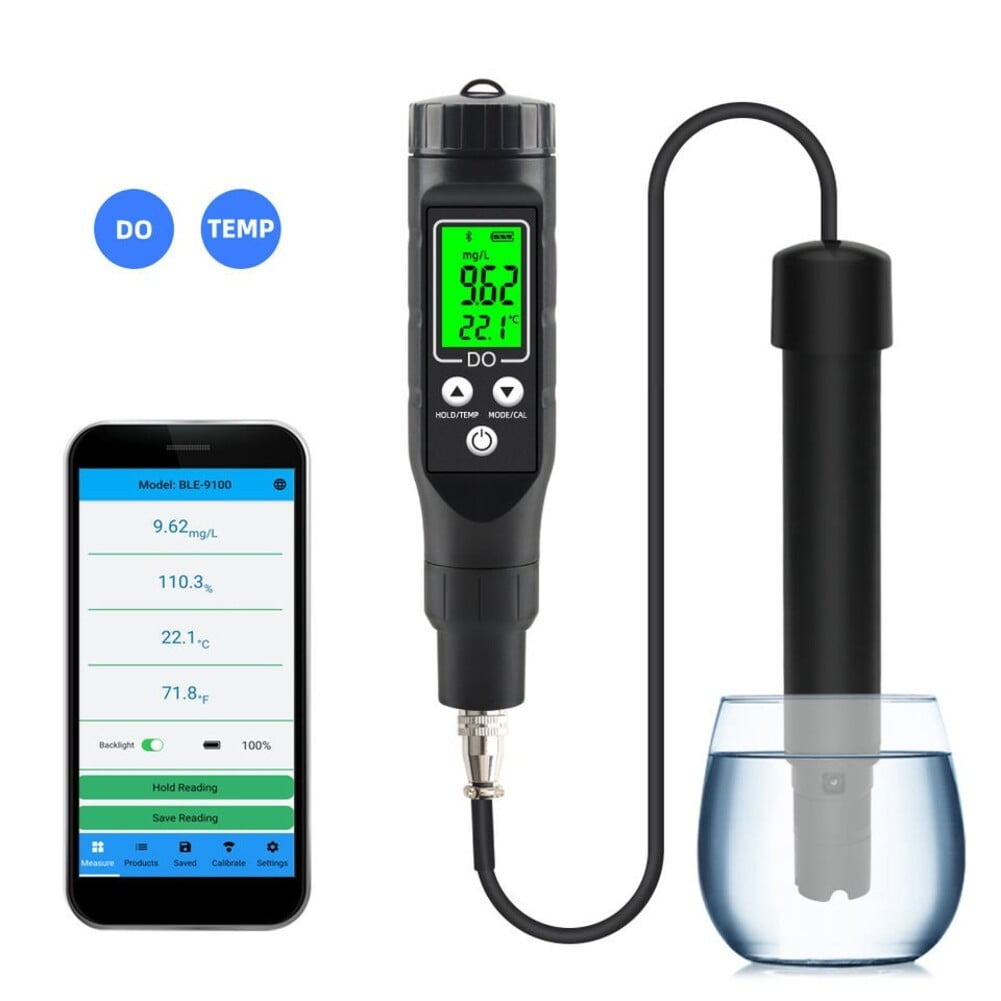 Smart DO9100 Dissolved Oxygen Meter Compatible-Bluetooth Dissolved ...
