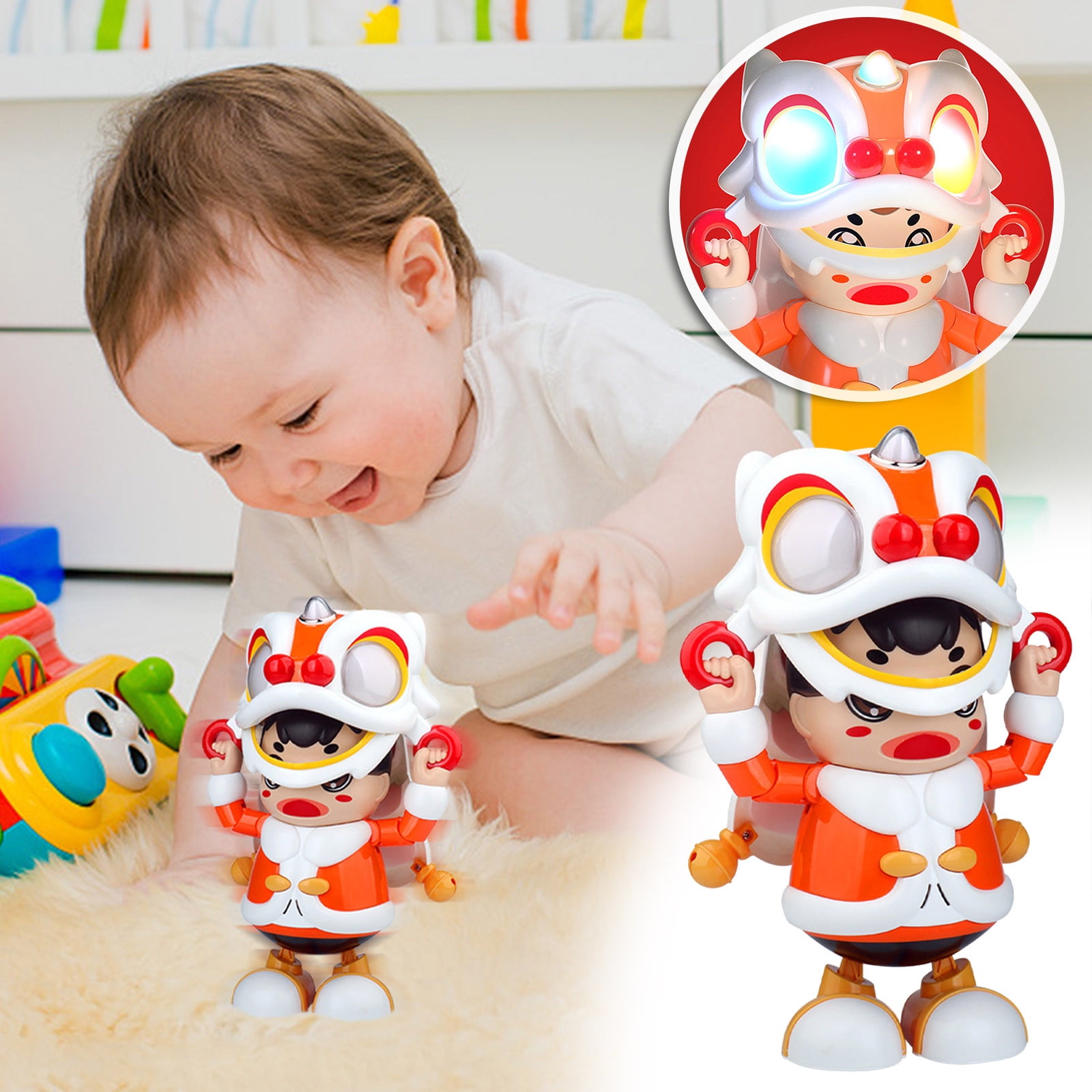 Smart Dancing Toy, Interactive Singing Dancing Robot with Lights & Sound, 360° Rotation ...