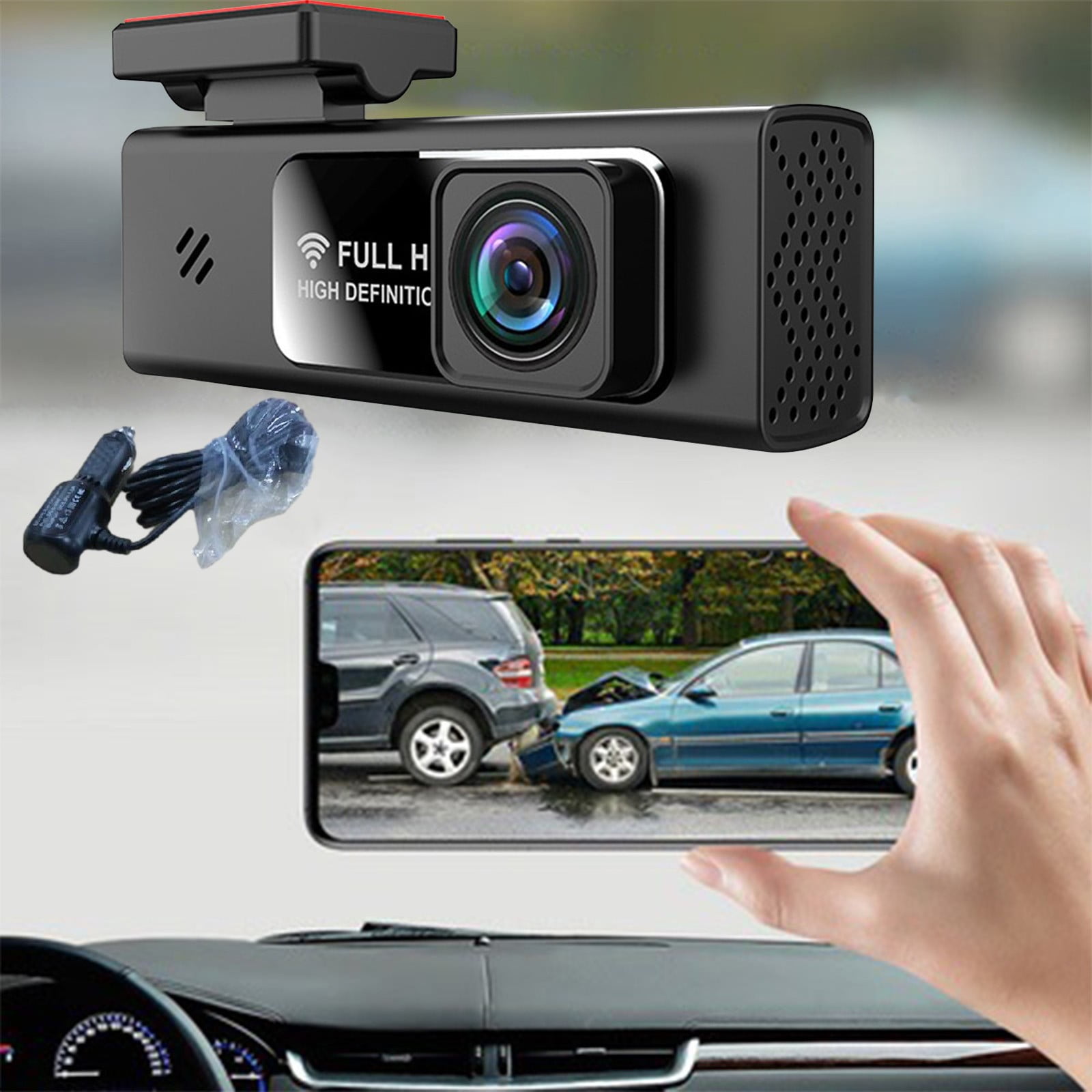 Smart Dash Cam 1080P Full HD Smart Dash Camera For Cars Built-in G ...