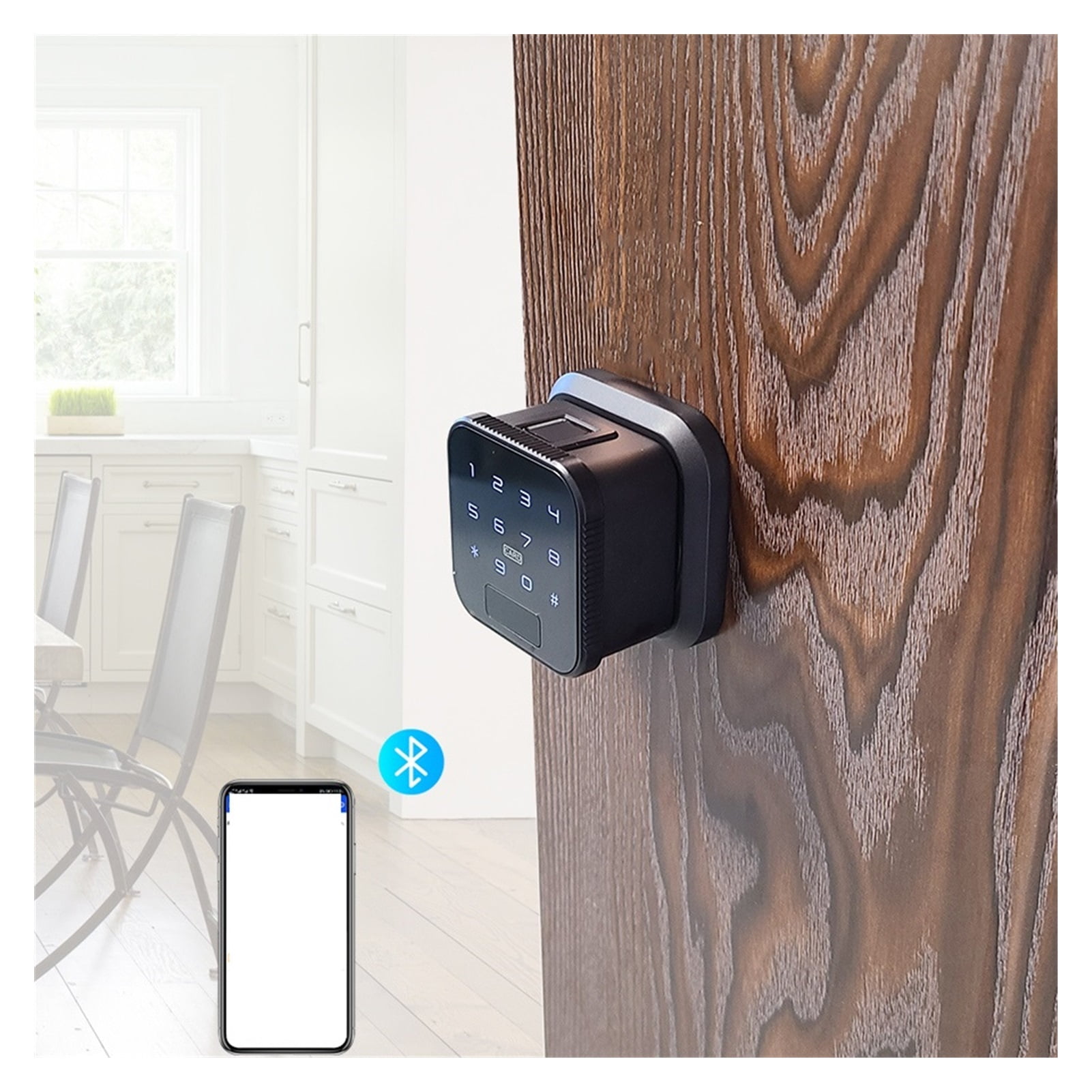 Smart Deadbolt Keyless Entry Electronic Touch Screen Front Bluetooth APP Control Passcode Ekeys ...