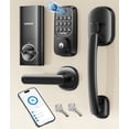 Smart Deadbolt Lock Fingerprint with 2 Lever Handles, Keyless Entry ...