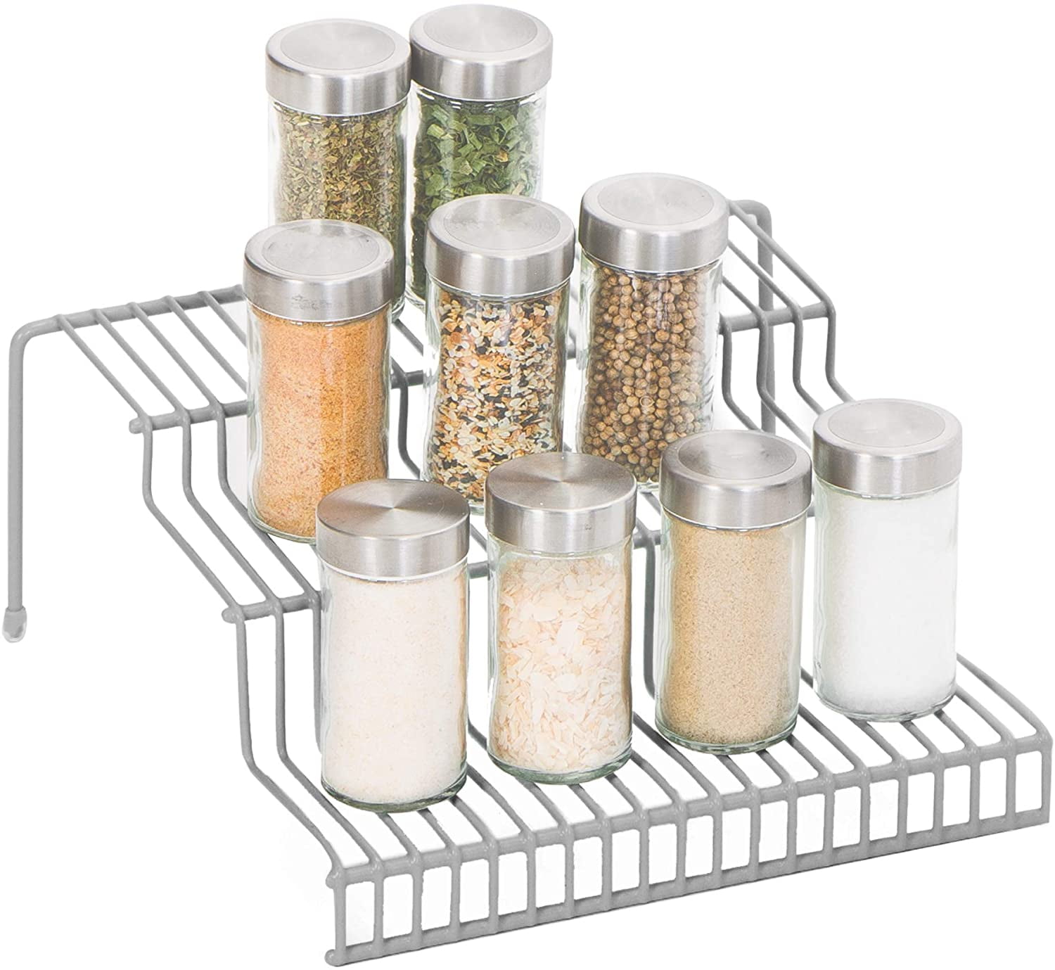 Smart Design 3-Tier Spice Rack Shelf Organizer - Steel Metal Wire ...