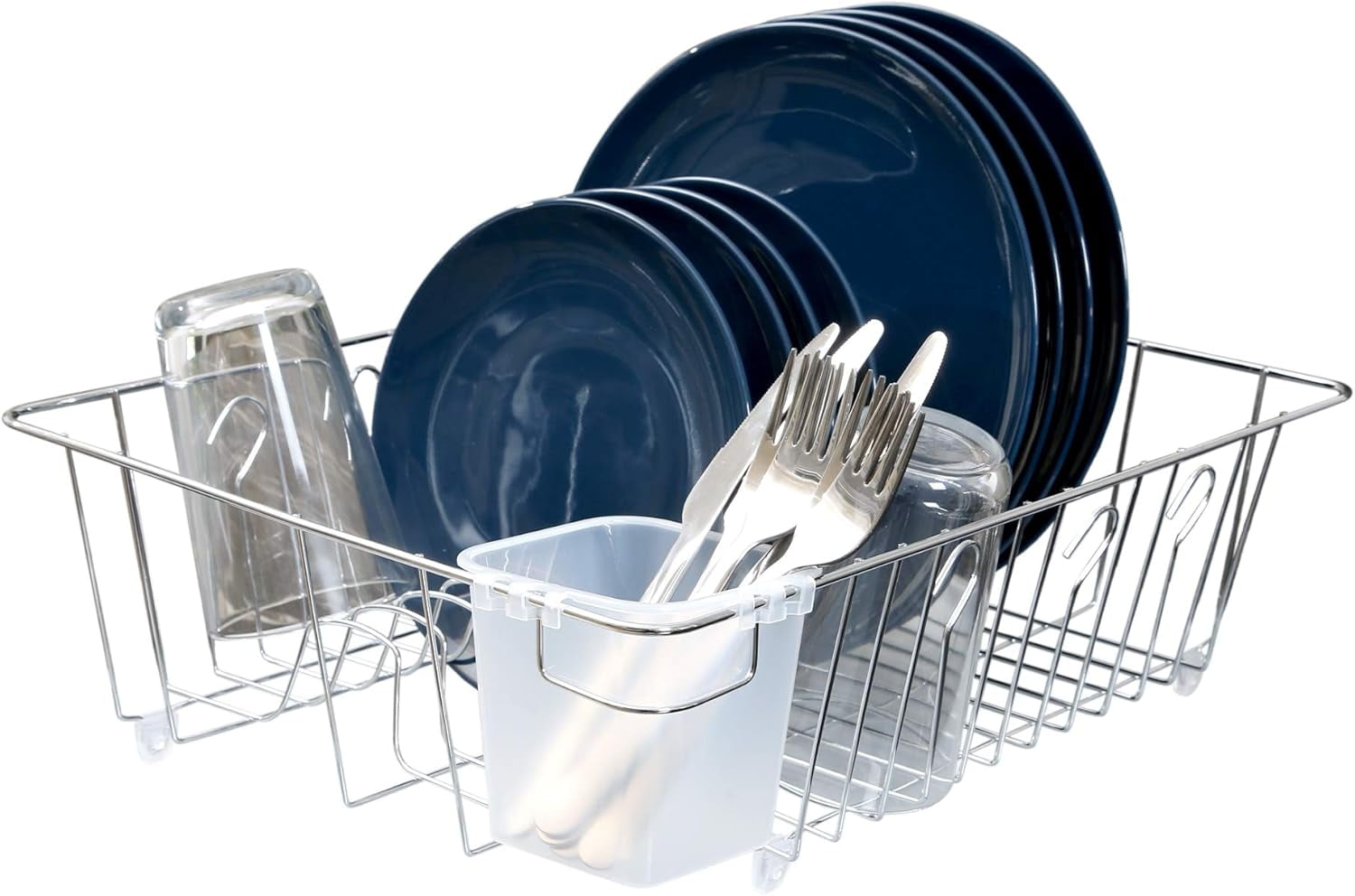 Smart Design Dish Drainer Rack - Small - in Sink or Counter Drying ...