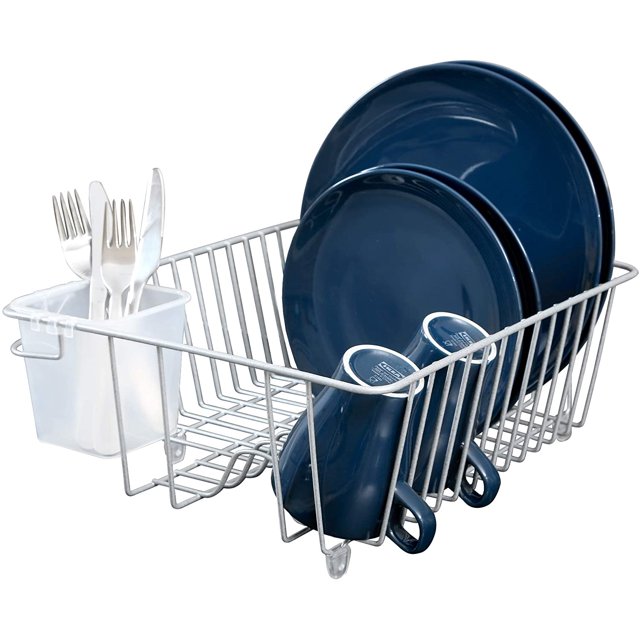 Smart Design Dish Drainer Rack - Small - in Sink or Counter Drying ...