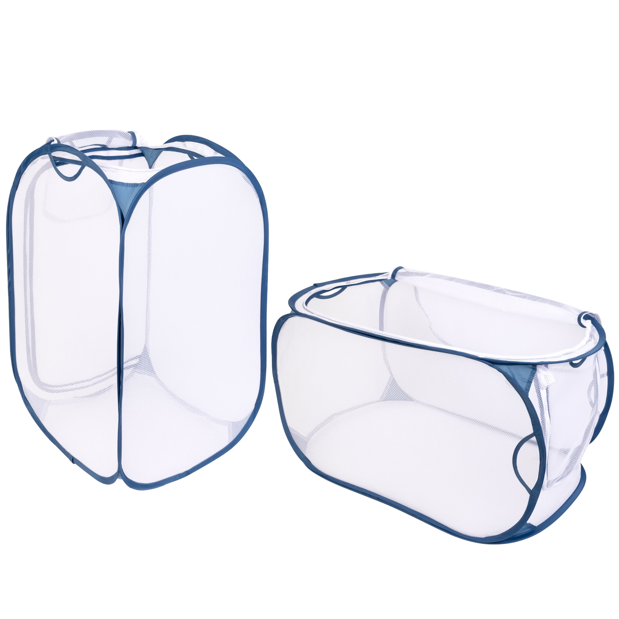 Smart Design Mesh Pop Up Flip Laundry Hamper and Basket -15 x 25 inch ...