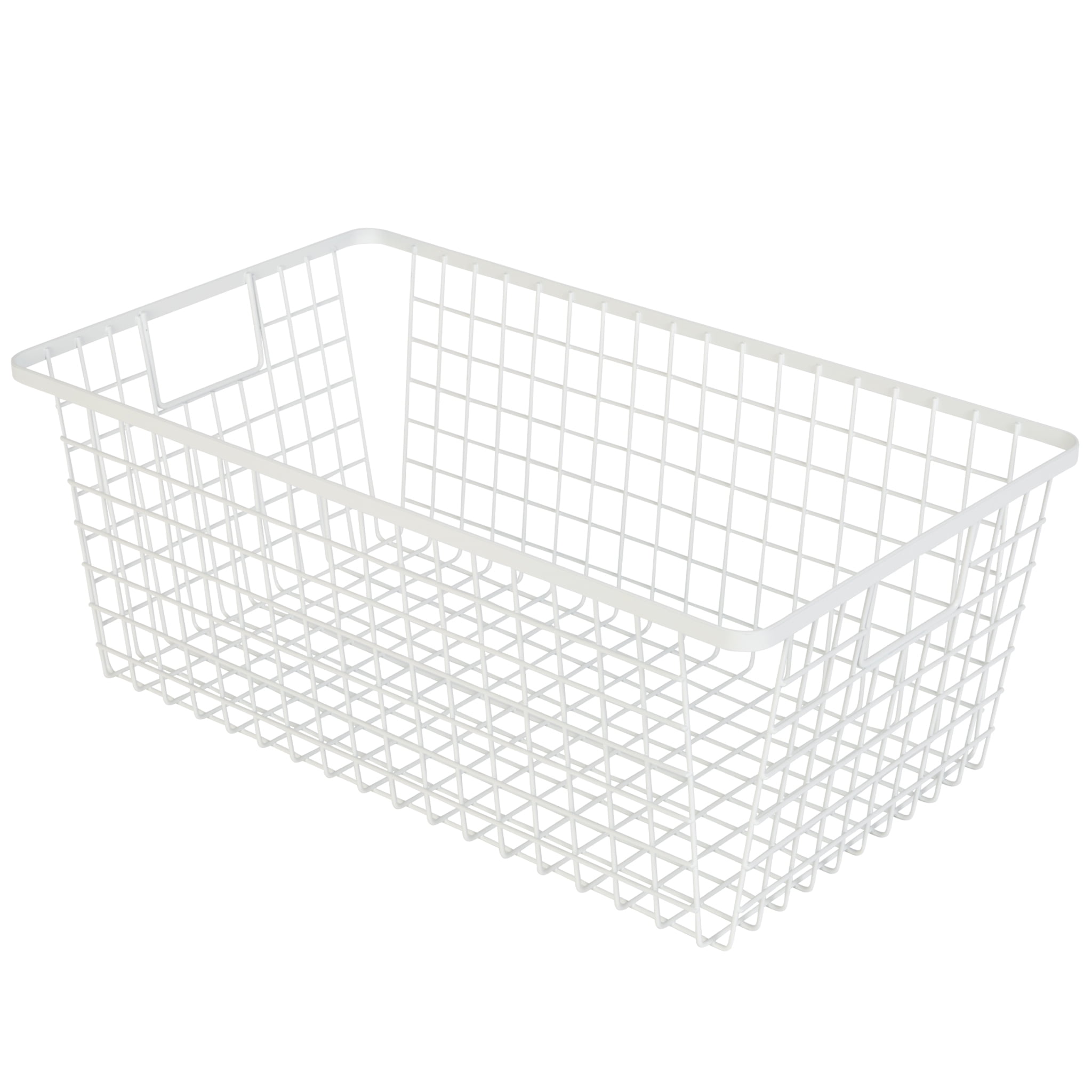 Smart Design Nestable Basket Organizer with Handles - 9 x 16 x 6 inches ...
