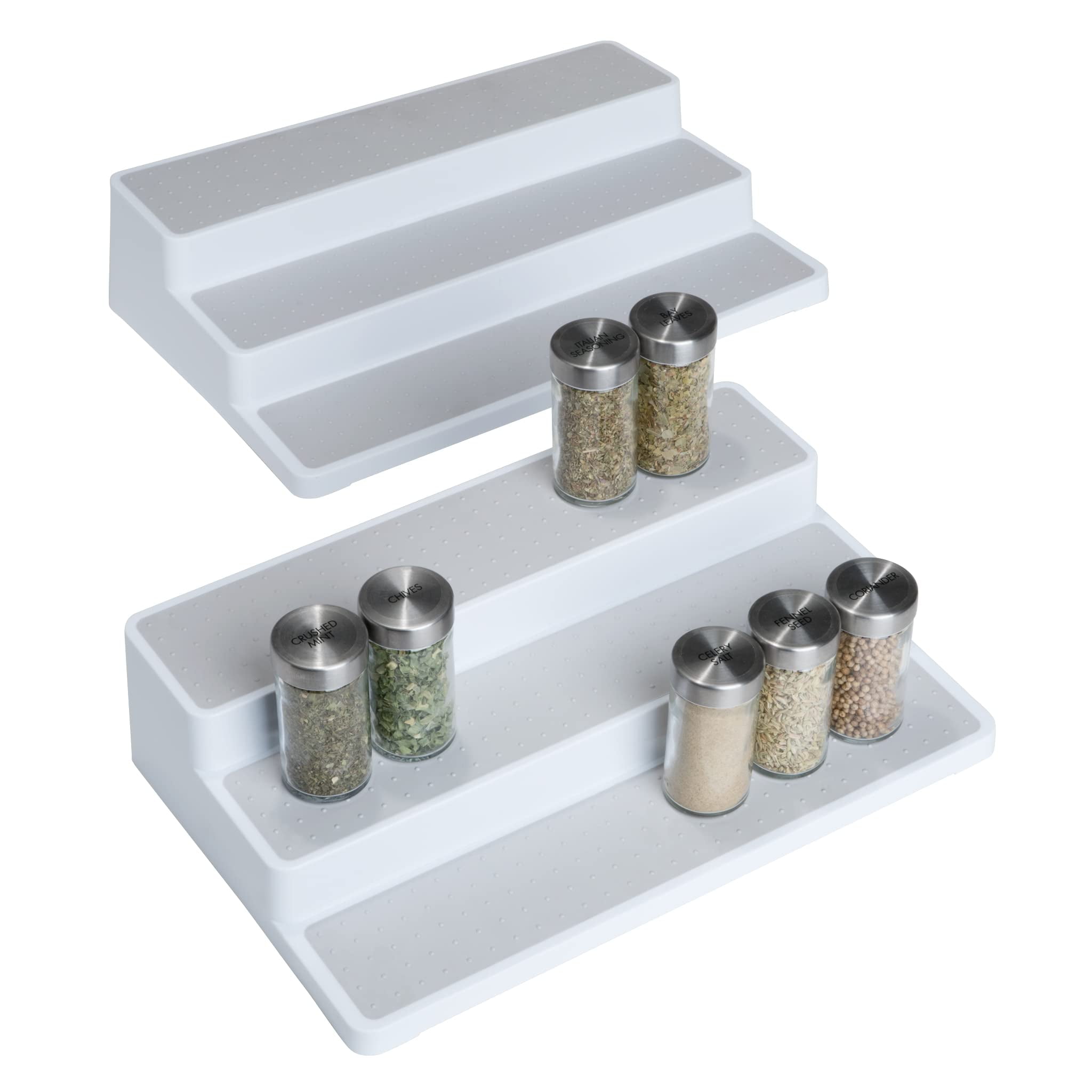 Smart Design Plastic Spice Rack - 3-Tier - Non-Slip Lining & Feet - BPA ...