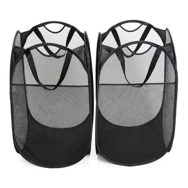 Smart Design Mesh Pop up Flip Laundry Hamper and Basket -15 x 25 inch ...