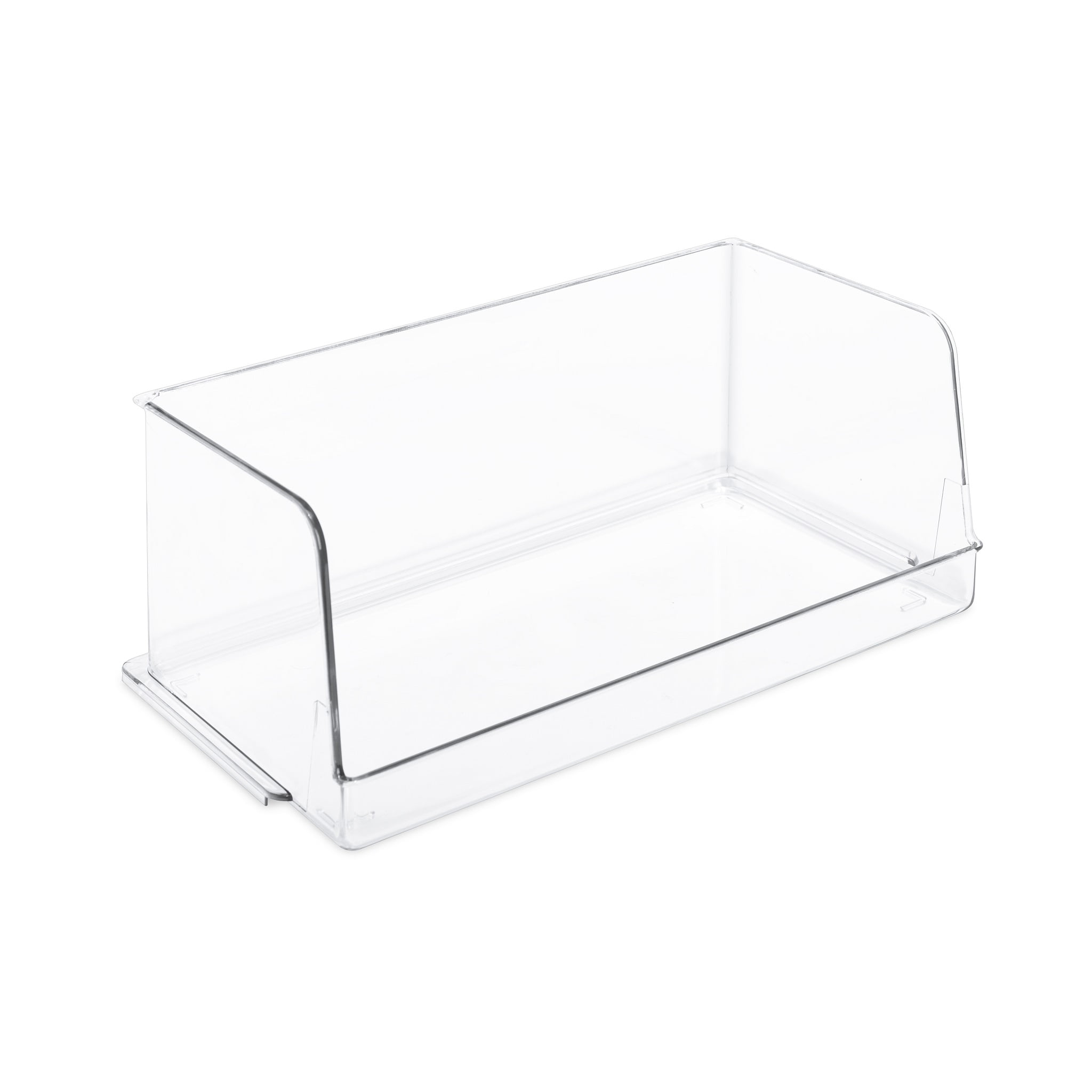 Smart Design Stackable Household Bin, Clear, Polyethylene, 12.375 x 6. ...