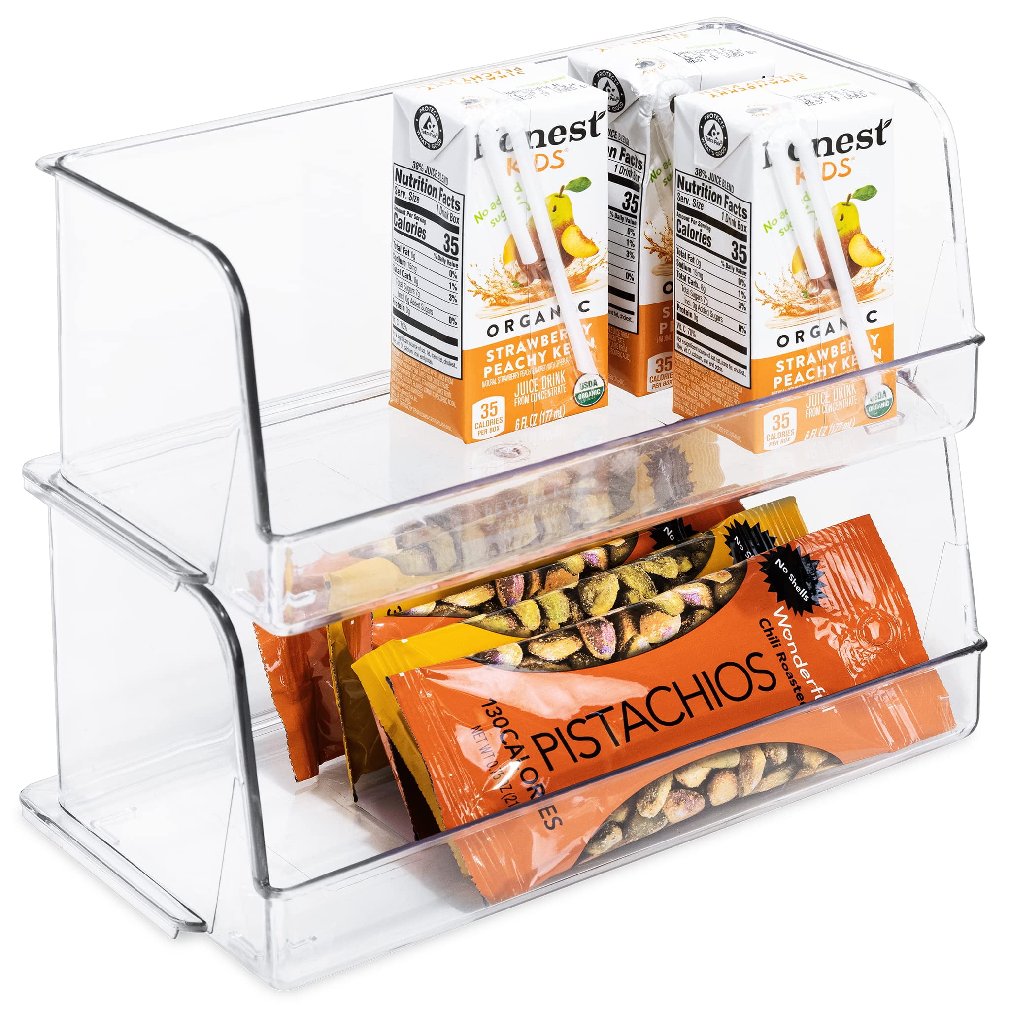 Smart Design Stackable Household Bin - Set of 2 - 4.75 x 9.5 Inch ...