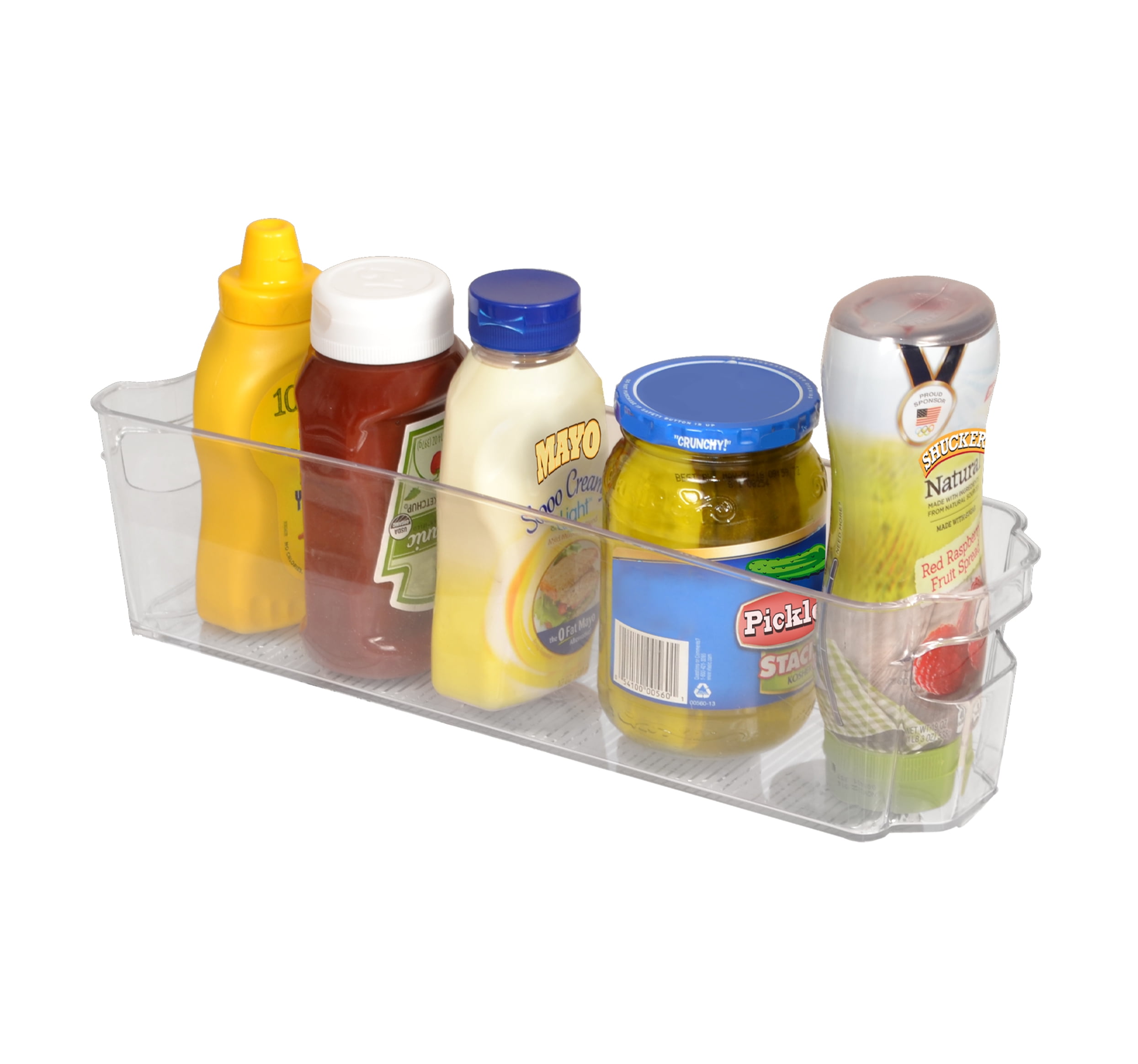 Smart Design Quality Stackable Refrigerator Bin with Handles - Space ...