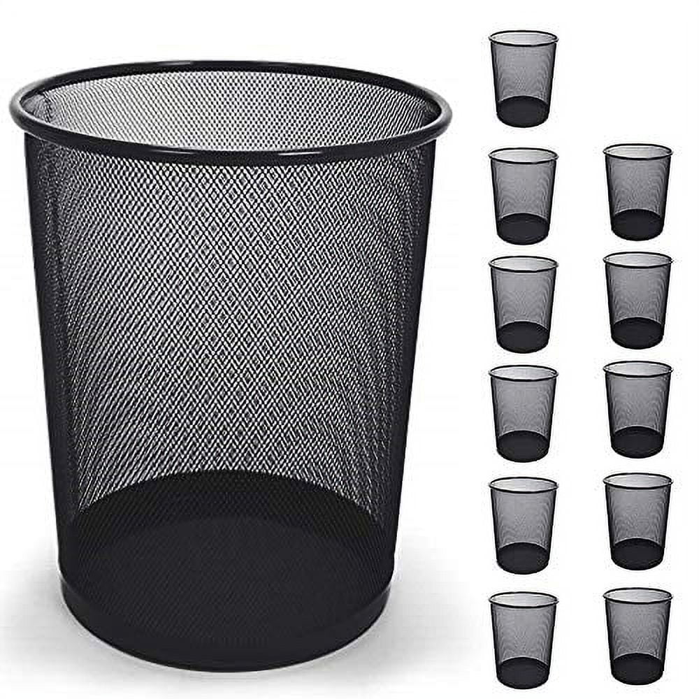 Smart Design Steel Mesh Waste Basket - Set of 12 - Easy to Clean Design ...