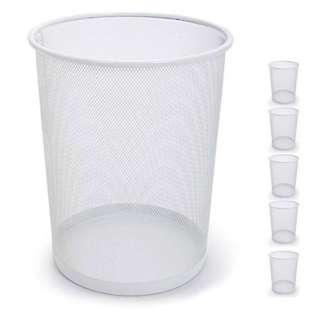 Smart Design Steel Metal Mesh Waste Basket - Set of 6- Home and Office ...