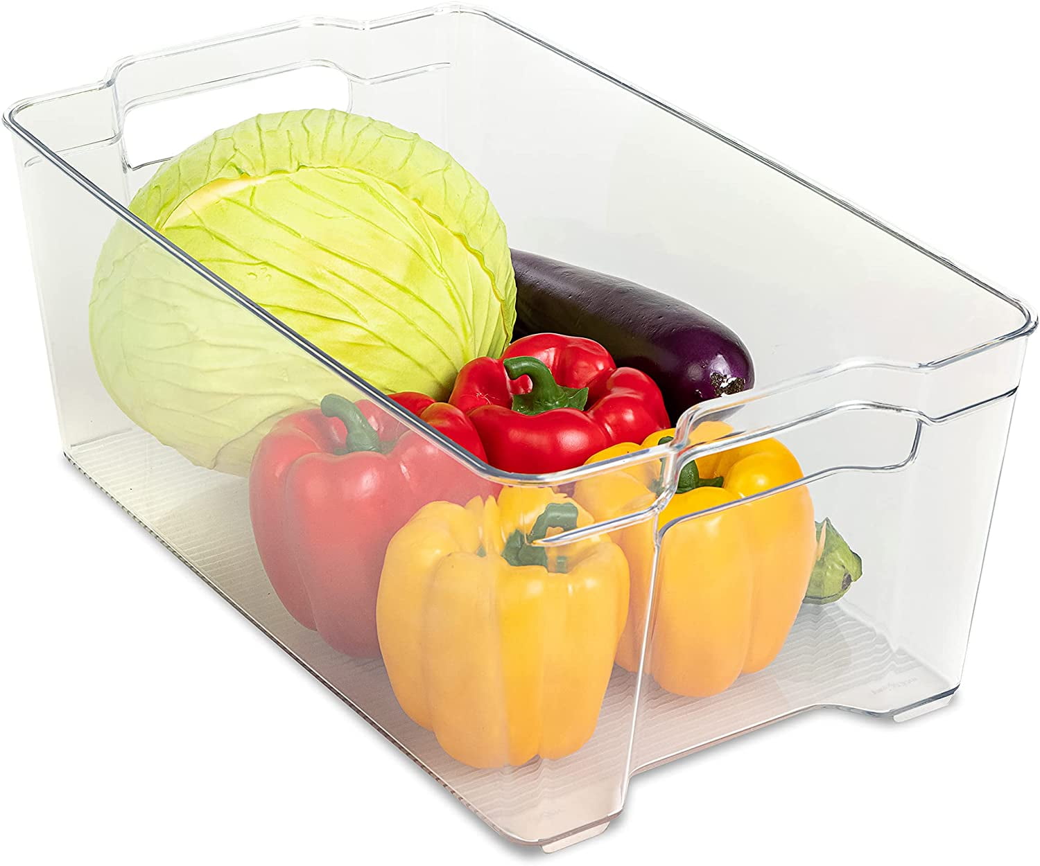 Smart Design Tall Stackable Refrigerator Bin - 8 x 15 Inch - BPA Free ...