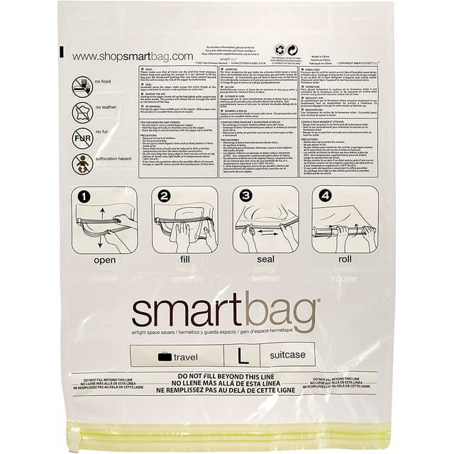 Smart Design Travel SmartBag Instant Space Saver Storage - Large ...