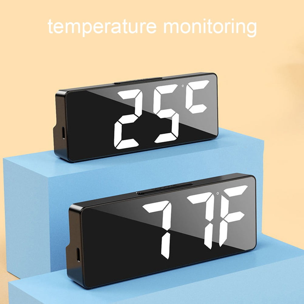 Smart Digital Alarm Clocks For Bedrooms Led Color Screen Dimmable 12 ...