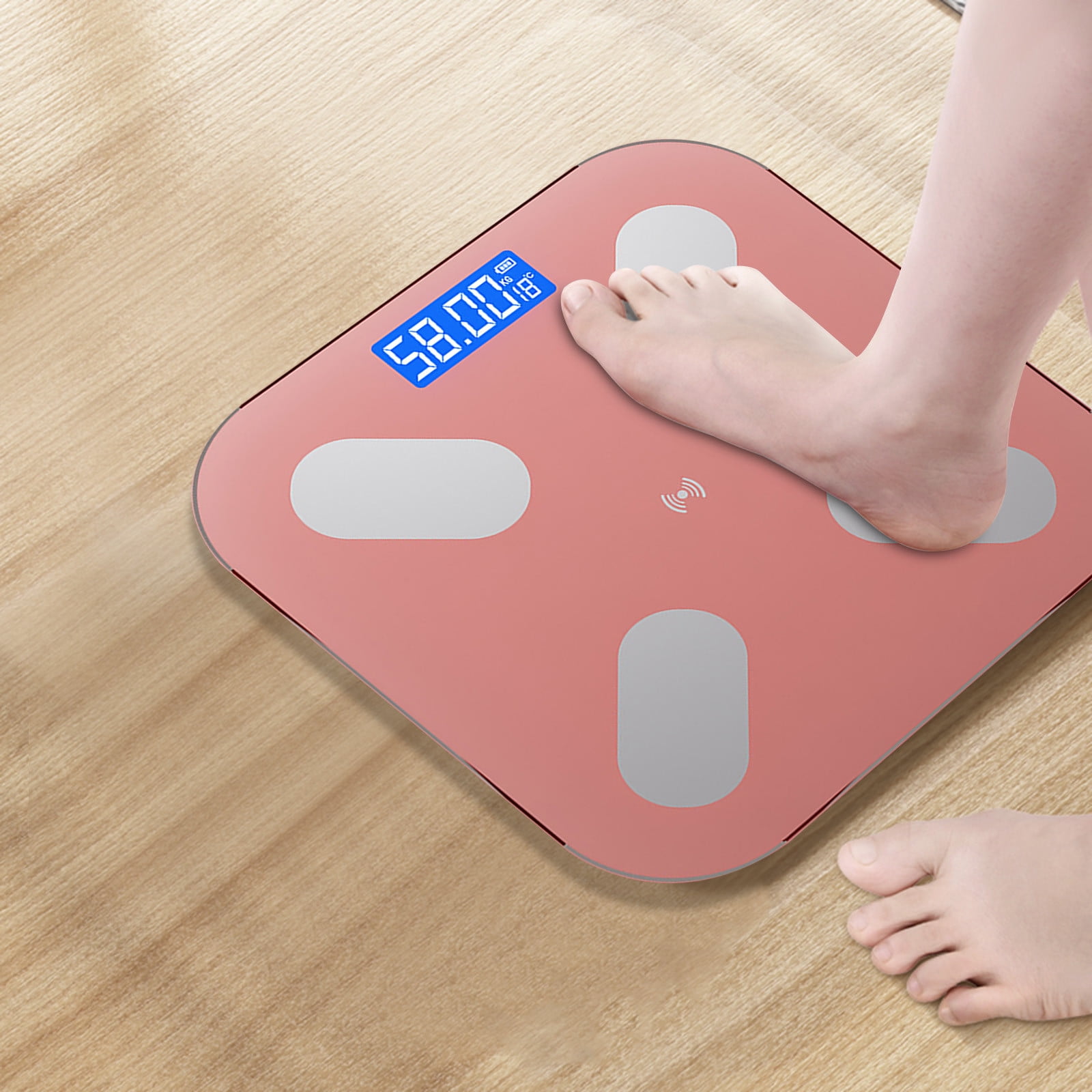 Smart Digital Bathroom Scale with Body & Weight Measurement Bluetooth ...
