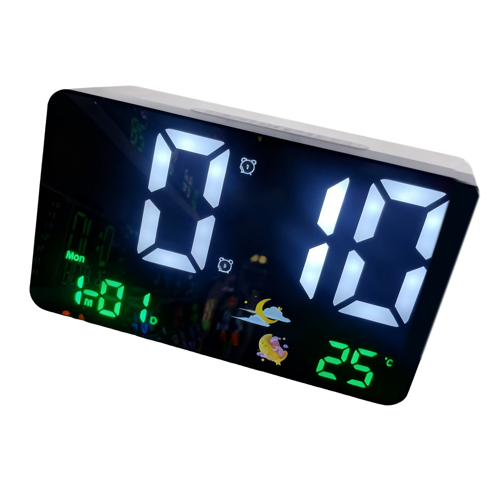 Smart Digital Clock with Temperature & Night Light for Bedroom, Office ...
