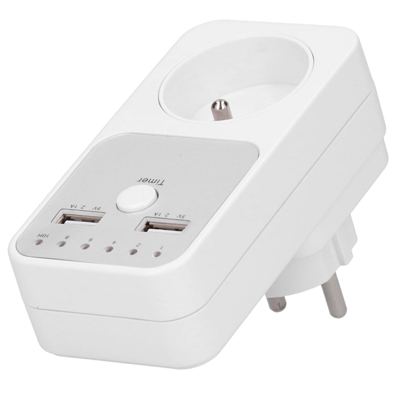 Smart Digital Countdown Timer Socket for Computer Phone Charger, 180~260V, USB Compatible ...