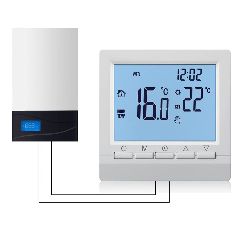 Smart Digital LCD Thermostat Touch Screen Temperature Controller for ...