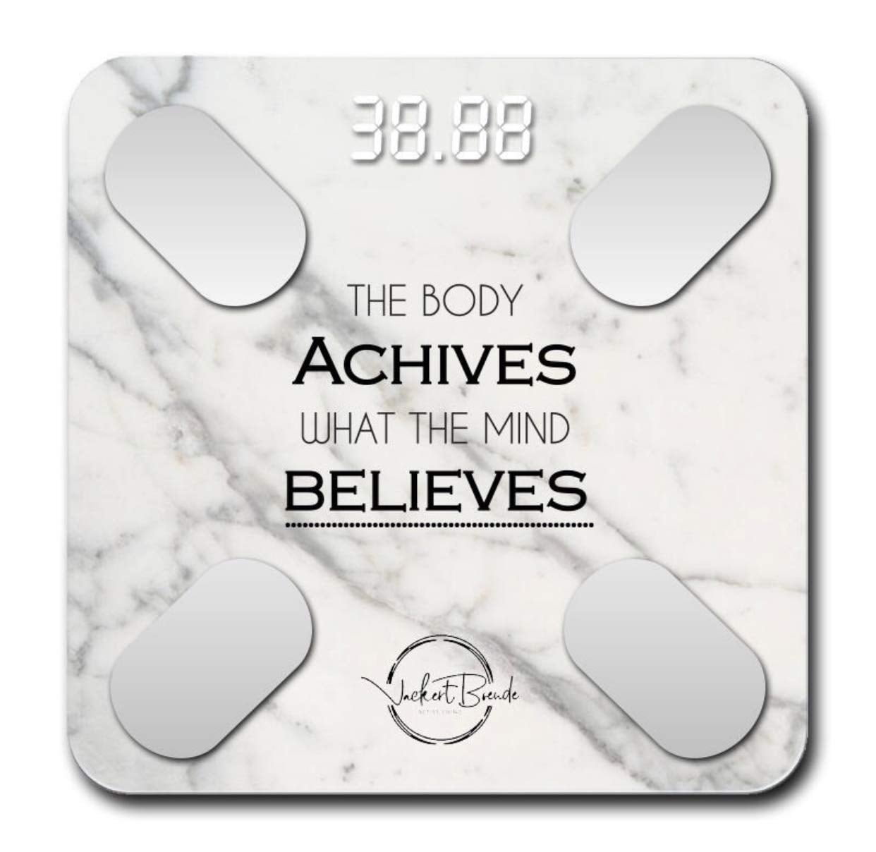 Smart Digital Scale - Marble Look, Motivational Modern Design, Weight ...