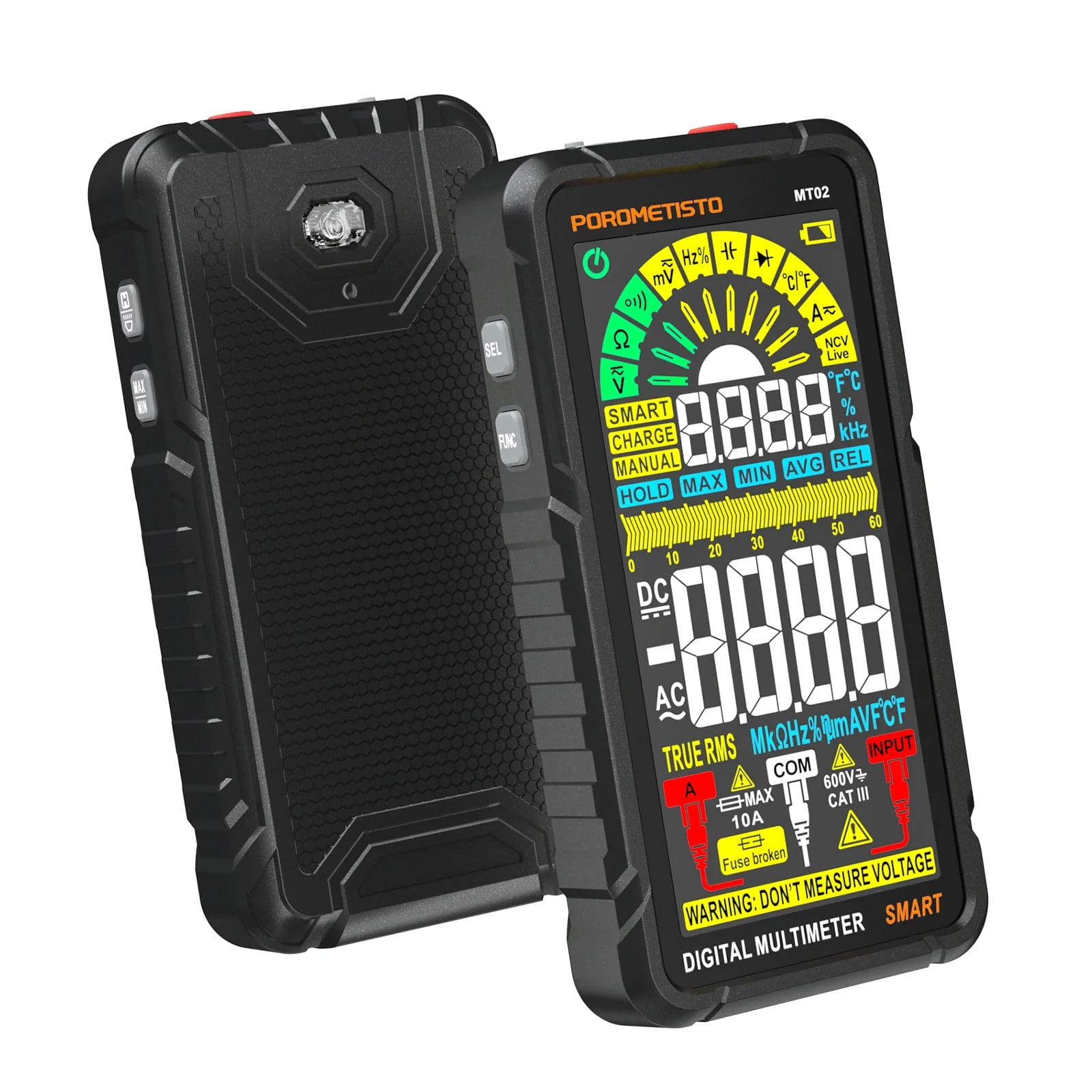 Smart Digital Tester Multimeter, Auto-Ranging, Ture RMS, 6000 Counts ...