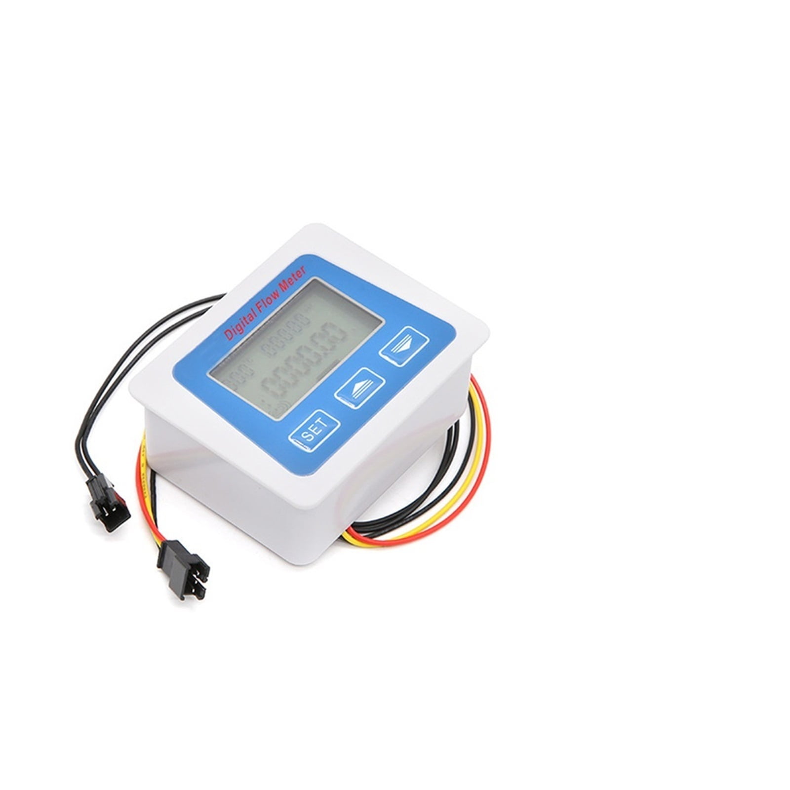 Smart Digital Water Flow Meter Set LCD Flow Rate Monitor Inline Electronic Flow Sensor with ...