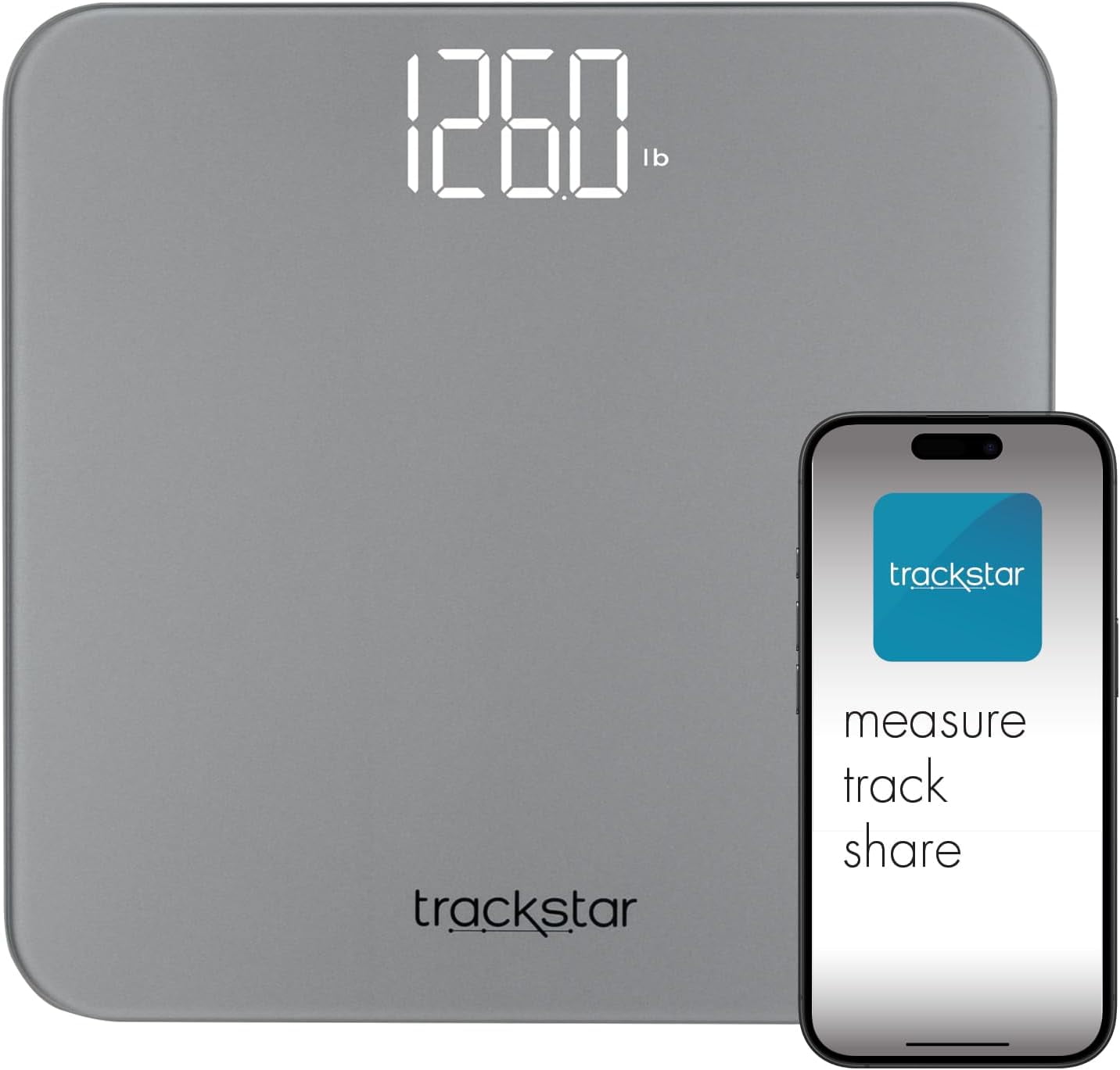 Smart Digital Weight Scale | 440 lb Weight Capacity | Monitoring App ...