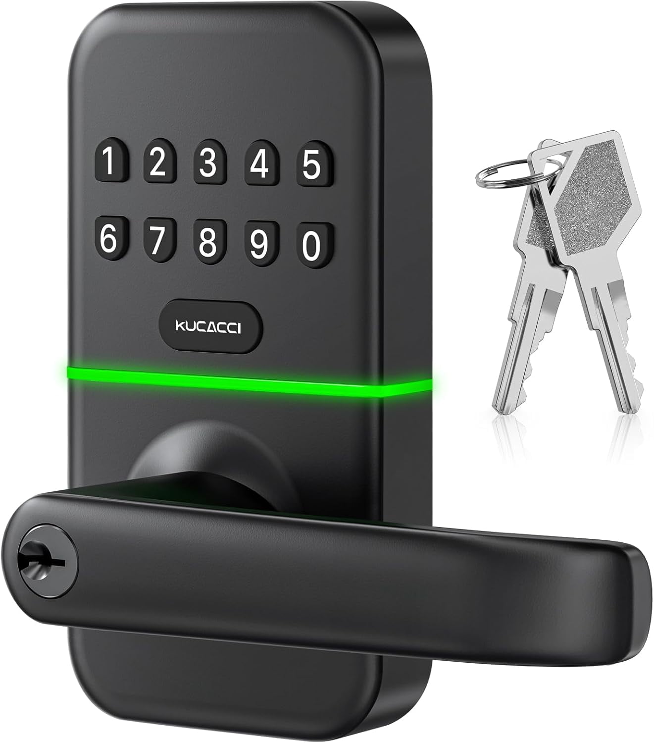 Smart Door Handle Lock with Keypad: Keyless Entry Digital Knob for ...