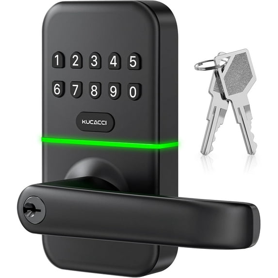Smart Door Handle Lock with Keypad: Keyless Entry Digital Knob for ...