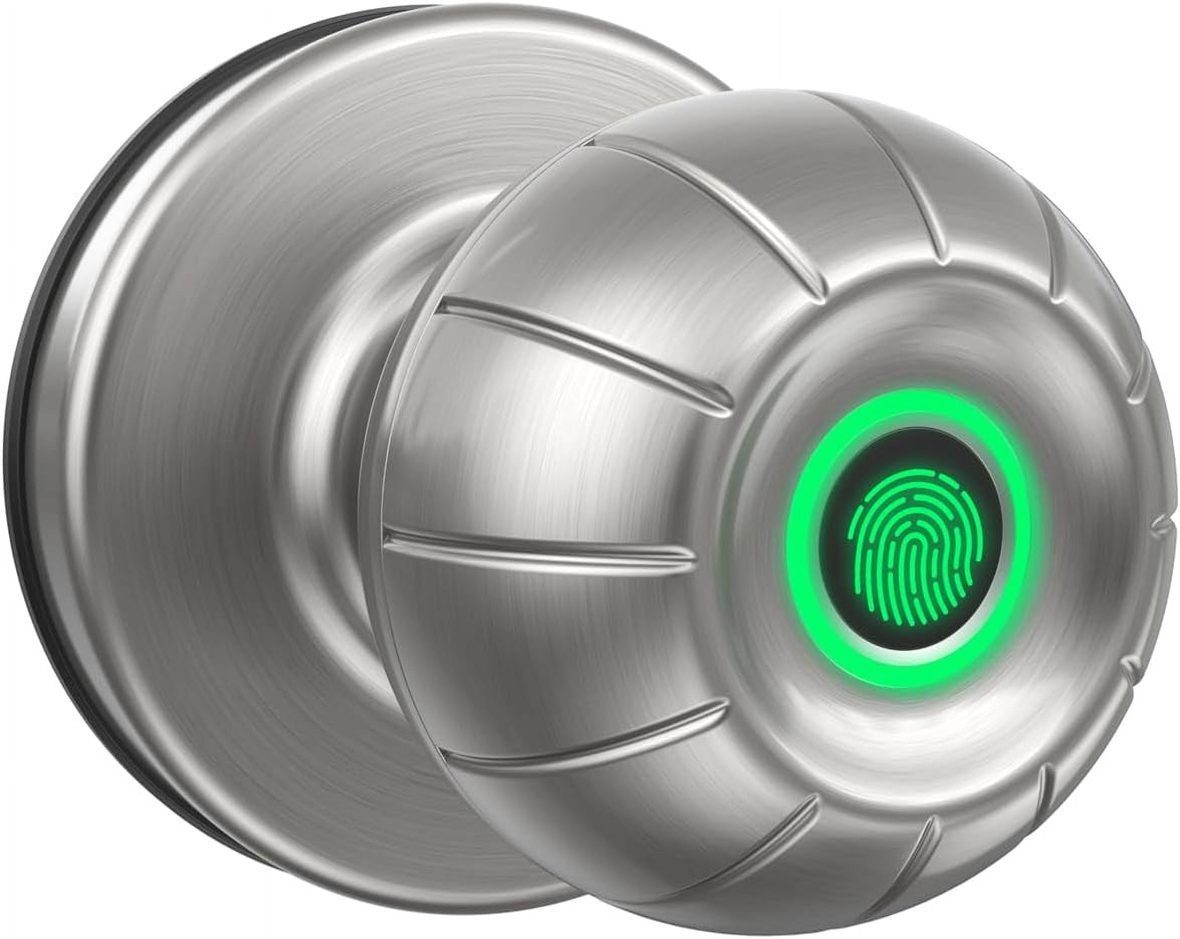 Smart Door Knob, Fingerprint Door Lock Quick Access Biometric Doorknob Keyless Entry Finger ...