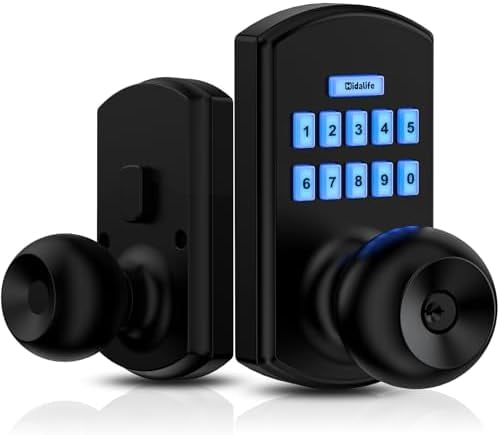 Smart Door Knob with Keypad, Keyless Entry Door Lock for Front Door ...
