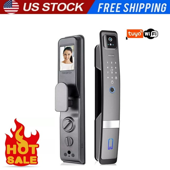 Smart Door Lock 3D Face Recognition Camera FingerPrint Password ...