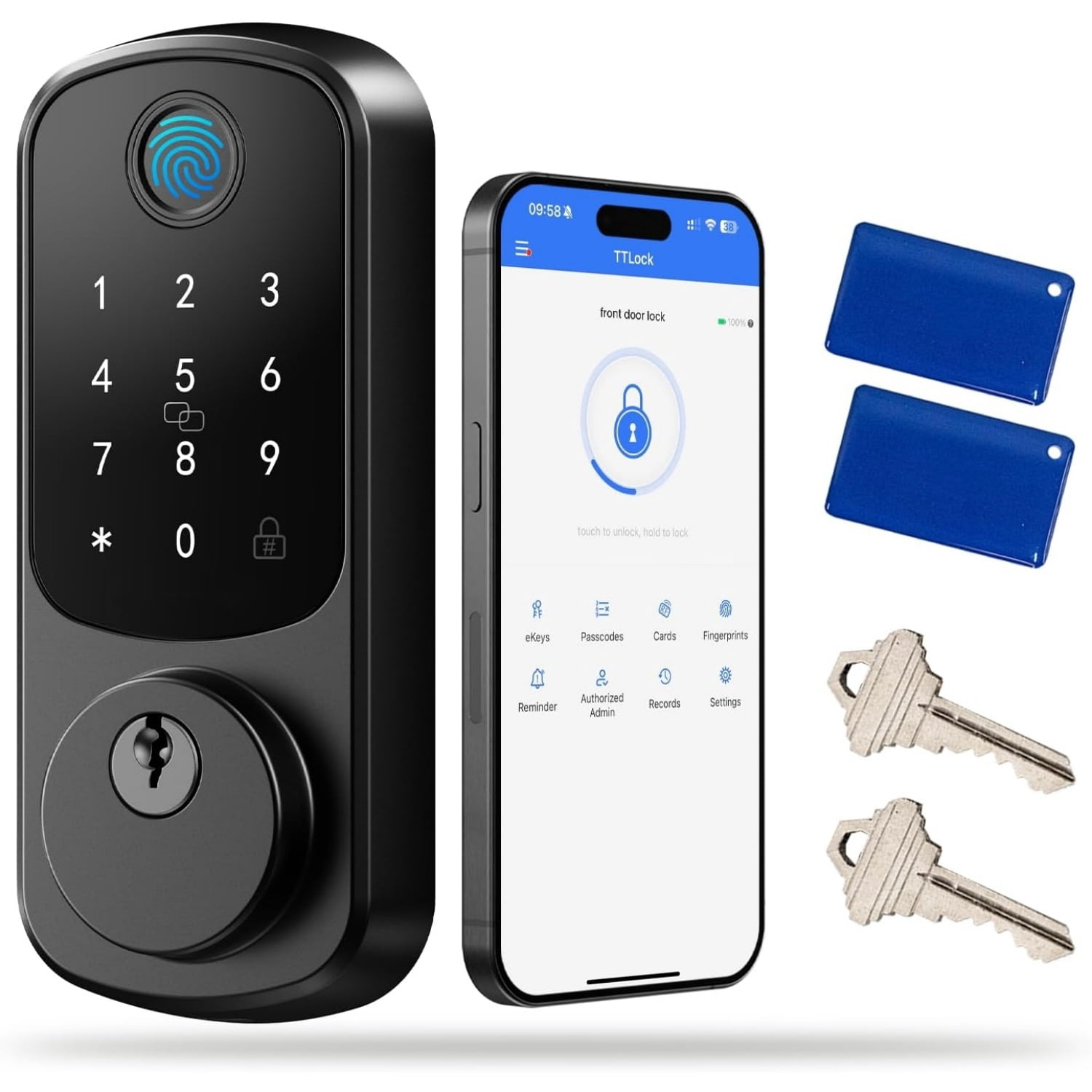 Smart Door Lock B200, Smart Deadbolt Lock, Keyless Entry Door Lock ...