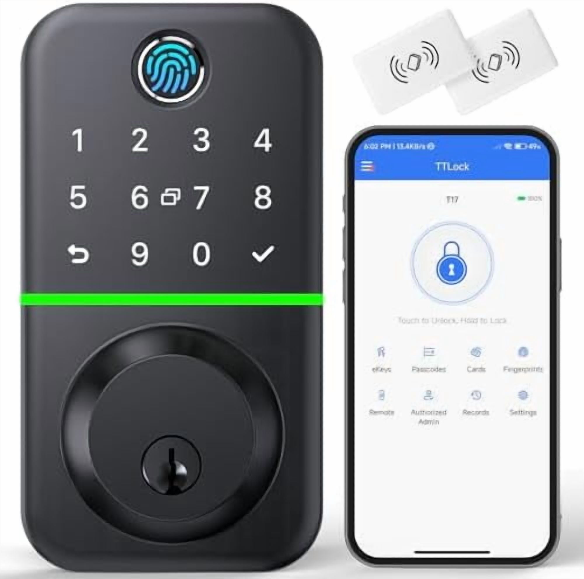 Smart Door Lock Deadbolt with Keypad: Keyless Entry Door Lock ...