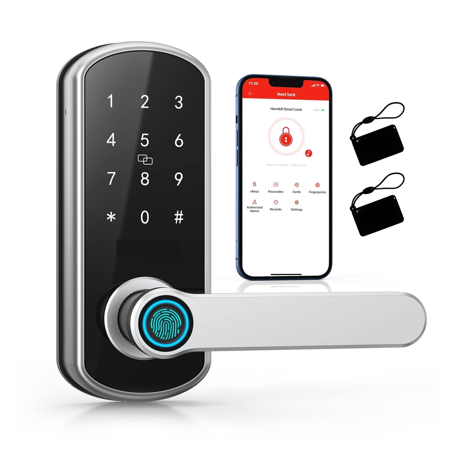 Smart Door Lock Electric Finrprint Biometric Digital Locks Password ...