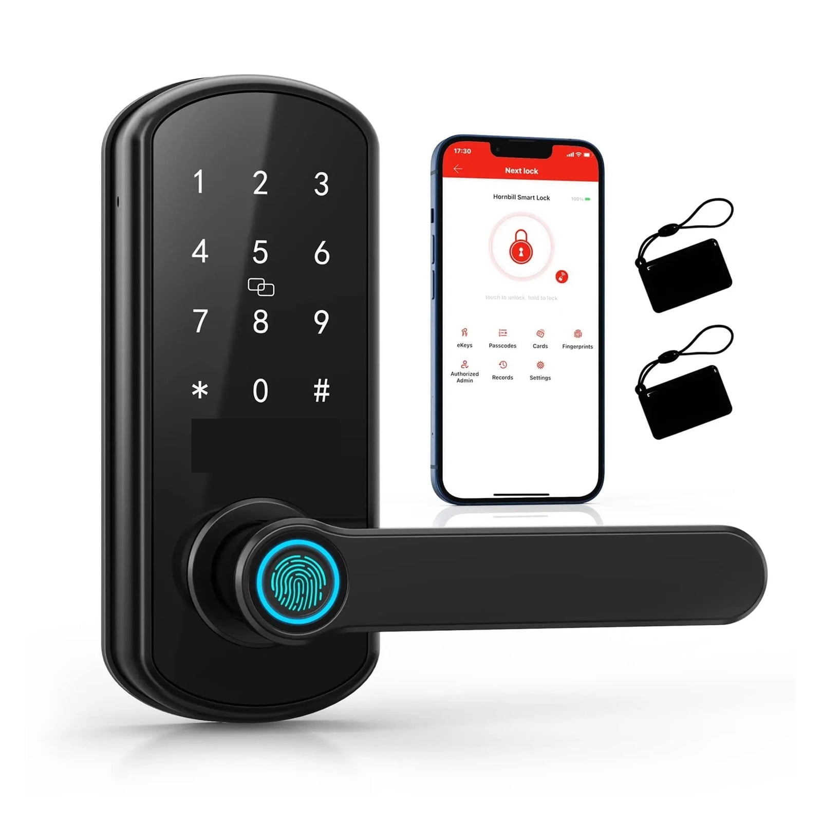 Smart Door Lock Electric Finrprint Biometric Digital Locks Password Keyless Door Handle Deadbolt ...