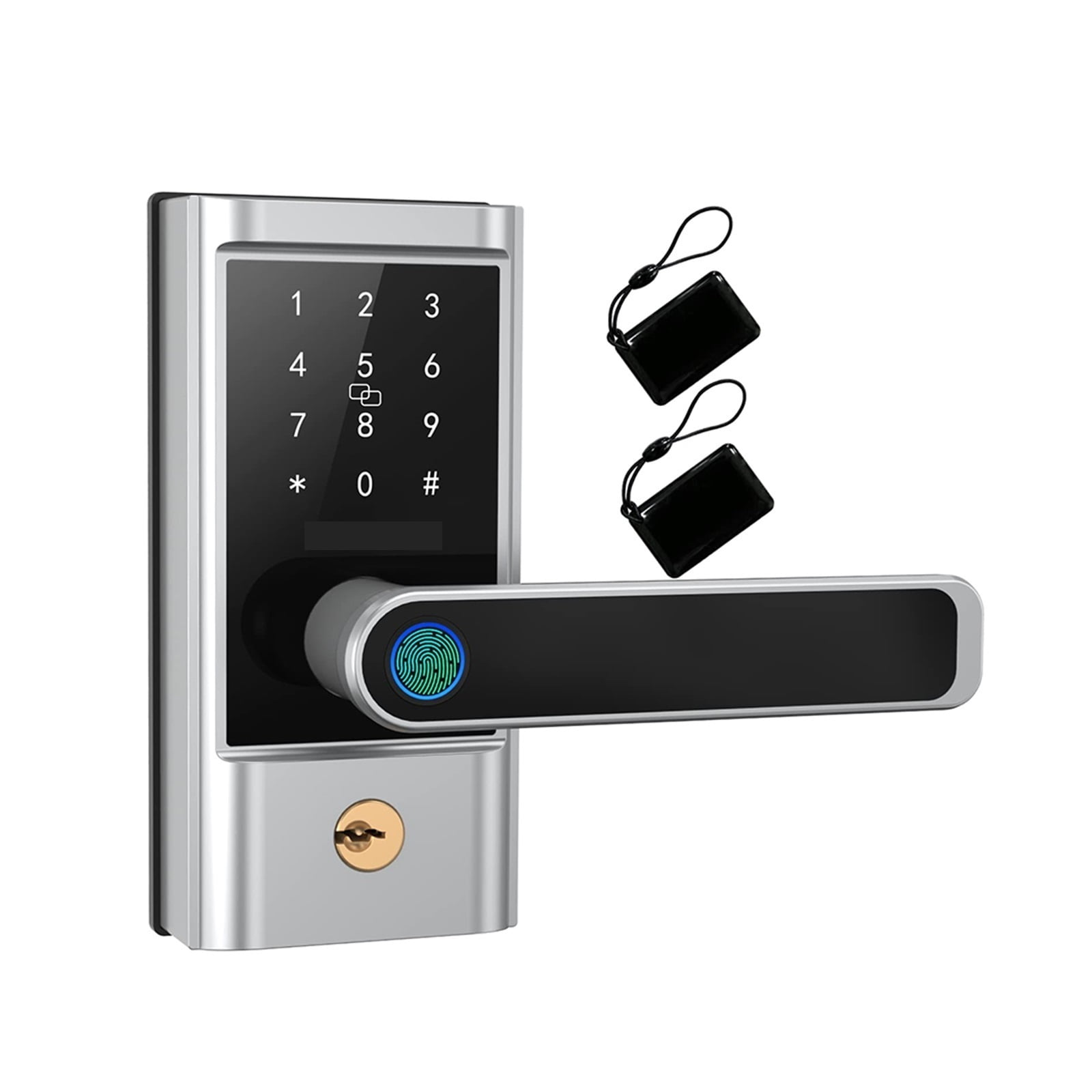 Smart Door Lock Electronic Biometric Fingerprint APP Key Fobs Alexa ...