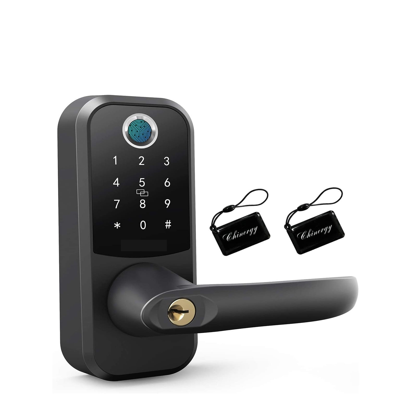 Smart Door Lock Electronic Biometric Fingerprint APP Key Fobs Alexa ...