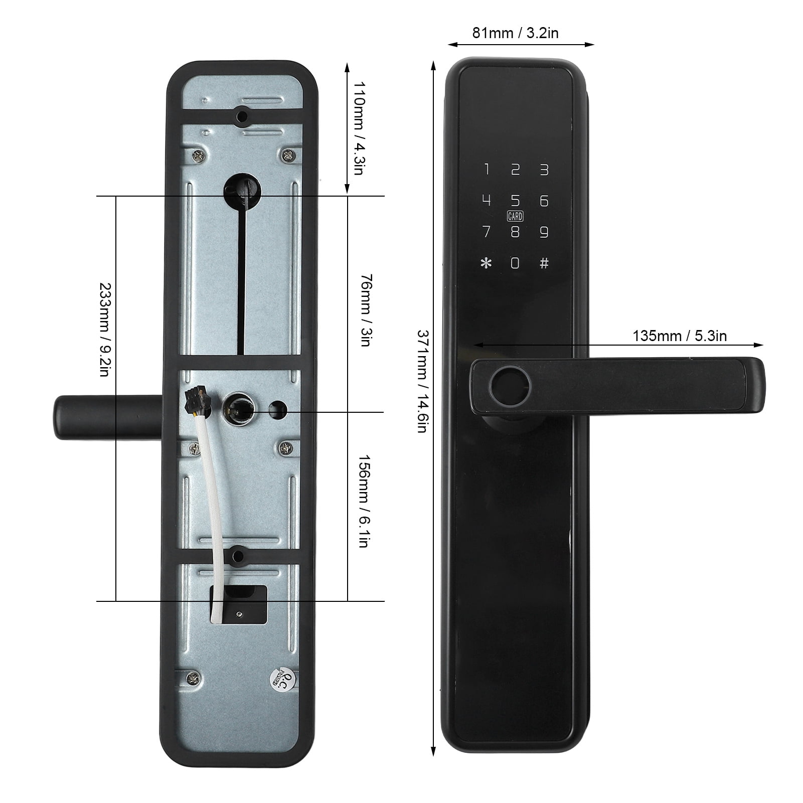 Smart Door Lock Fingerprint Keyless Entry Biometric Bluetooth Door Lock ...