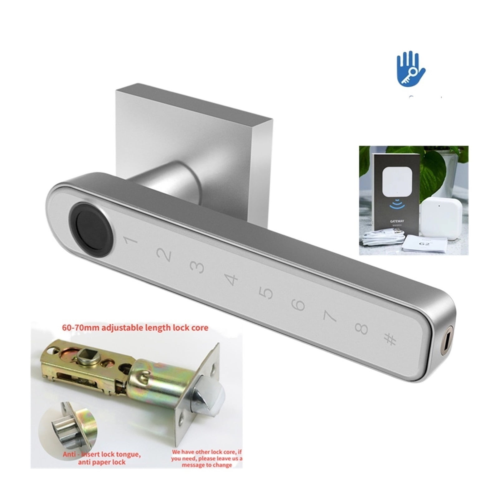 Smart Door Lock Fingerprint LocksTUYA App Control Biometric Fingerprint ...