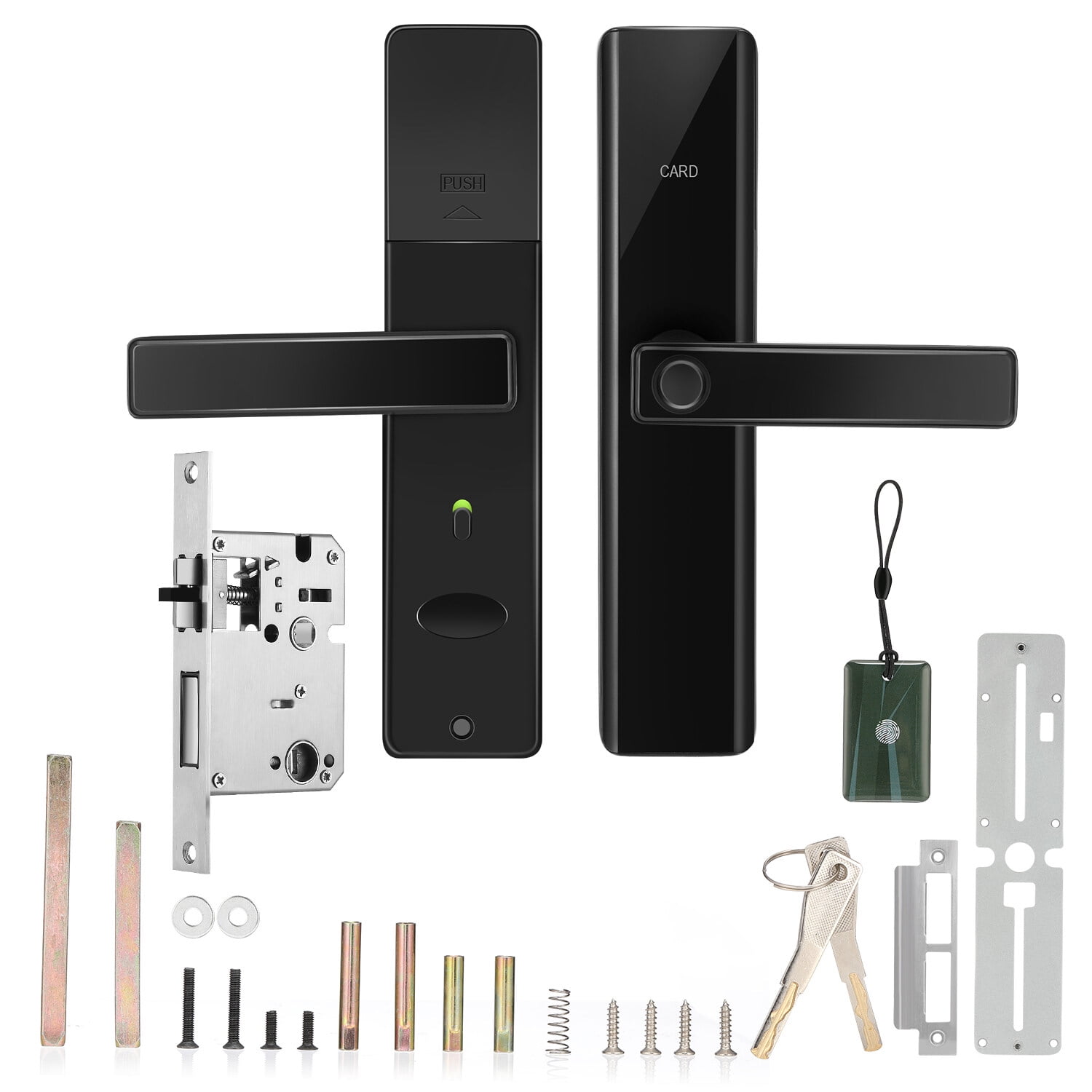Smart Door Lock Handle, Oyajia Key/Card/Fingerprint/Password/APP ...